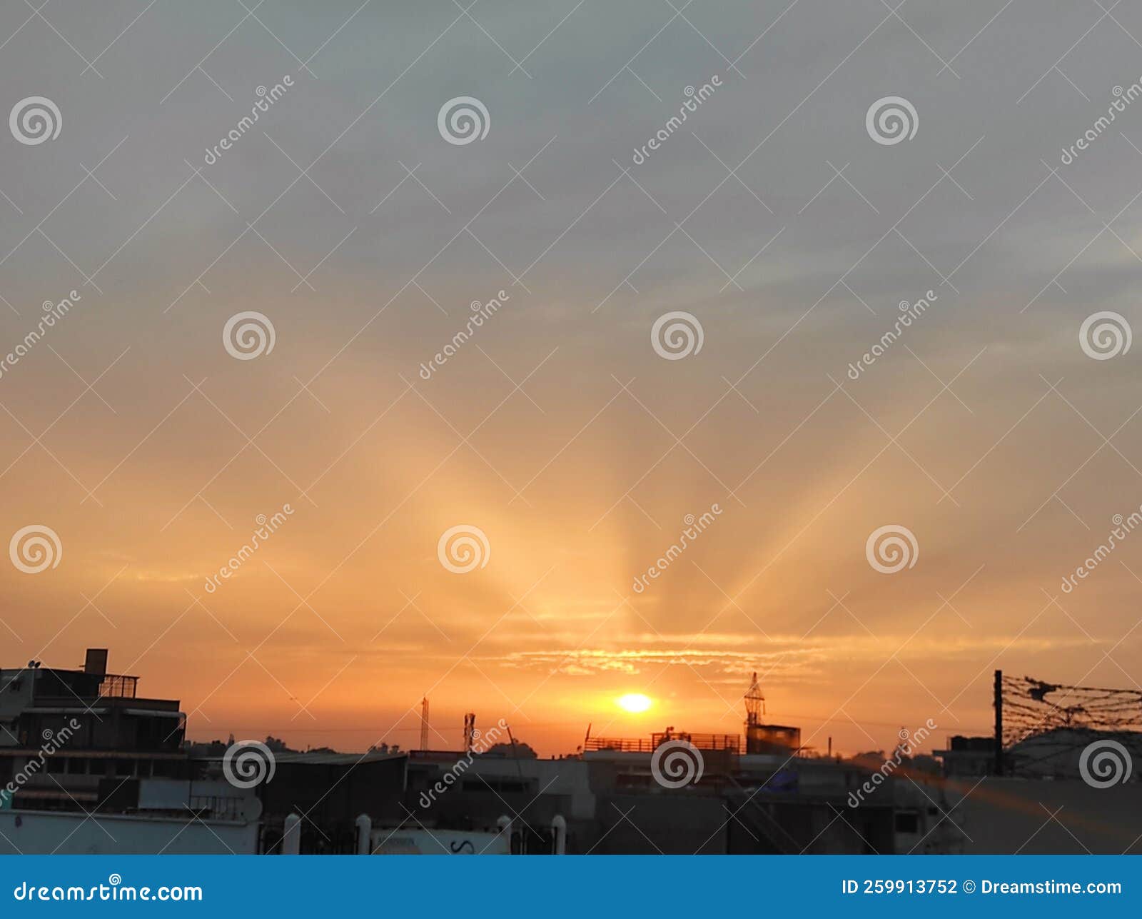 Rays of hope stock photo. Image of dusk, sunlight, afterglow - 259913752
