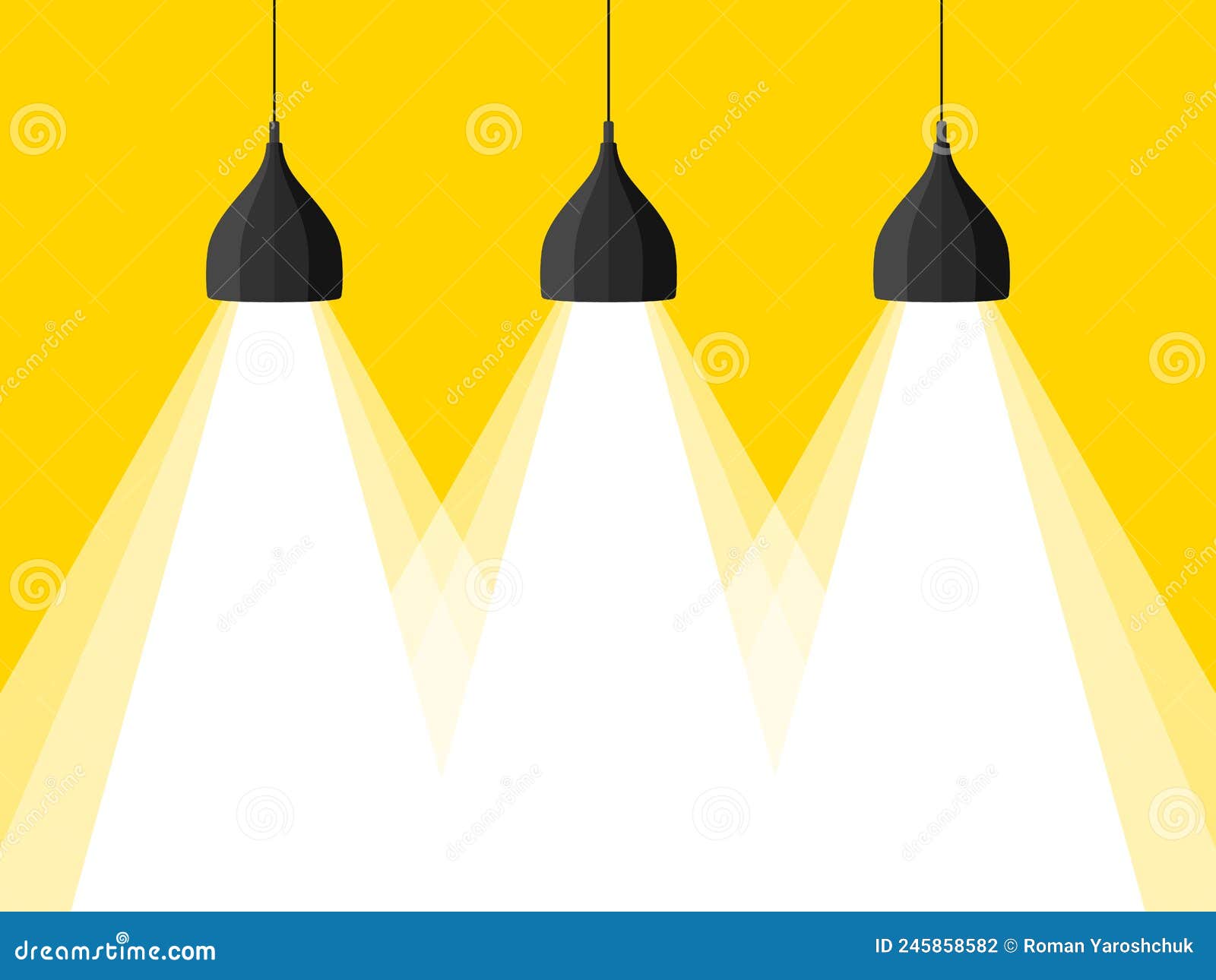The Rays of the Lamps. Light from the Lamp, Banner Stock Vector ...