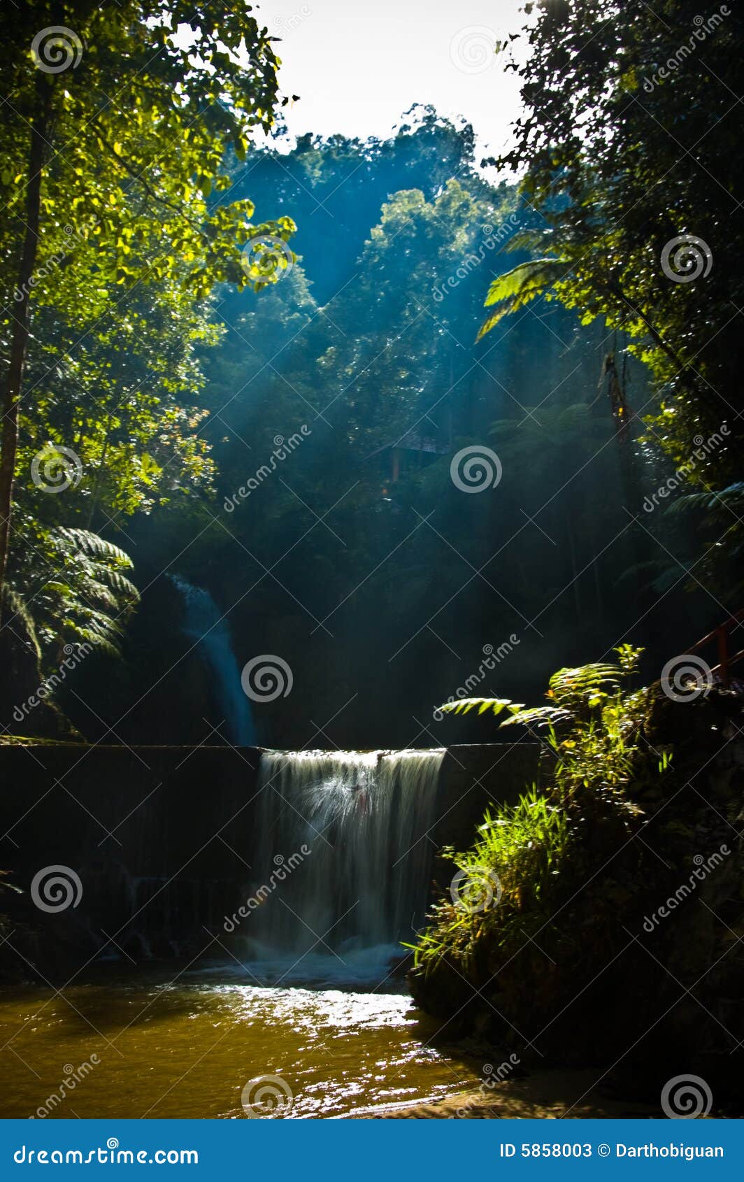 Rays of Light stock image. Image of waterfall, river, mini - 5858003