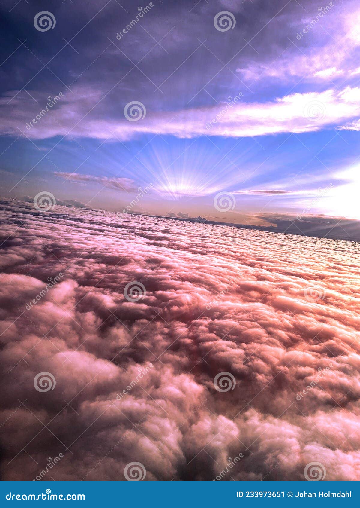 Rays of Light Above the Clouds in the Sky Stock Image - Image of ...