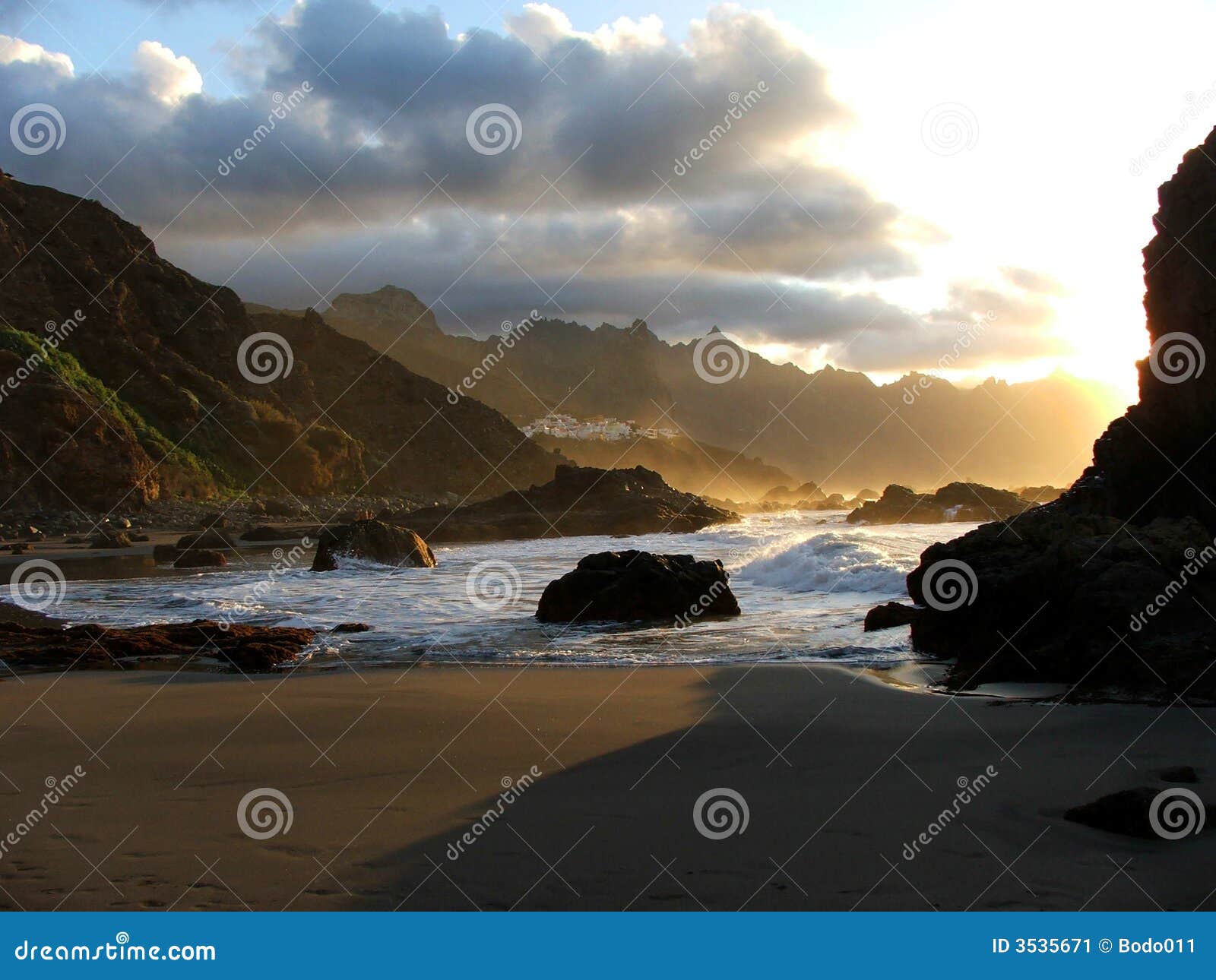 Rays of Light on the Beach 2 Stock Image - Image of dramatic ...