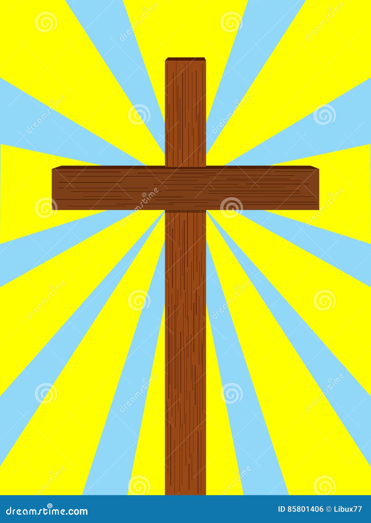 Rays Light from Christian Cross Stock Vector - Illustration of glory ...