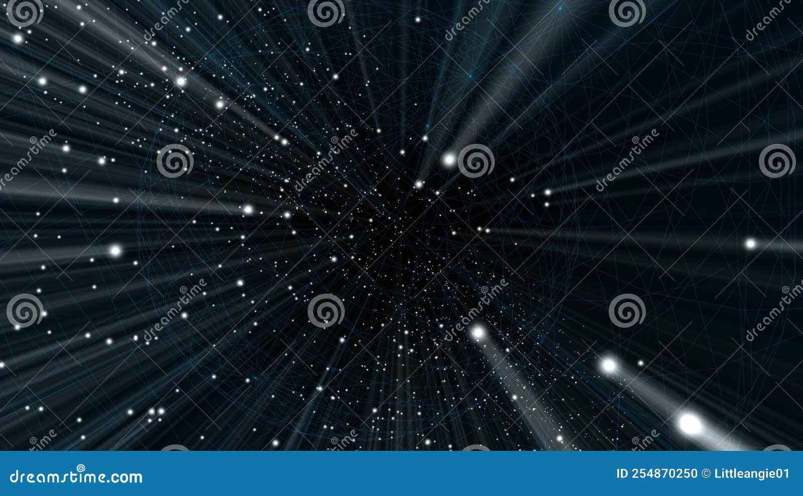 Rays of Light in Computer Matrix Illustration Stock Photo - Image of ...