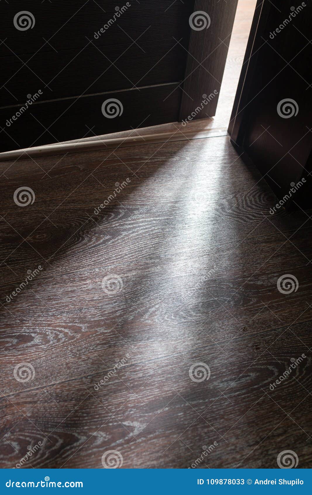 Rays of Light from the Door in a Dark Room Stock Image - Image of ...