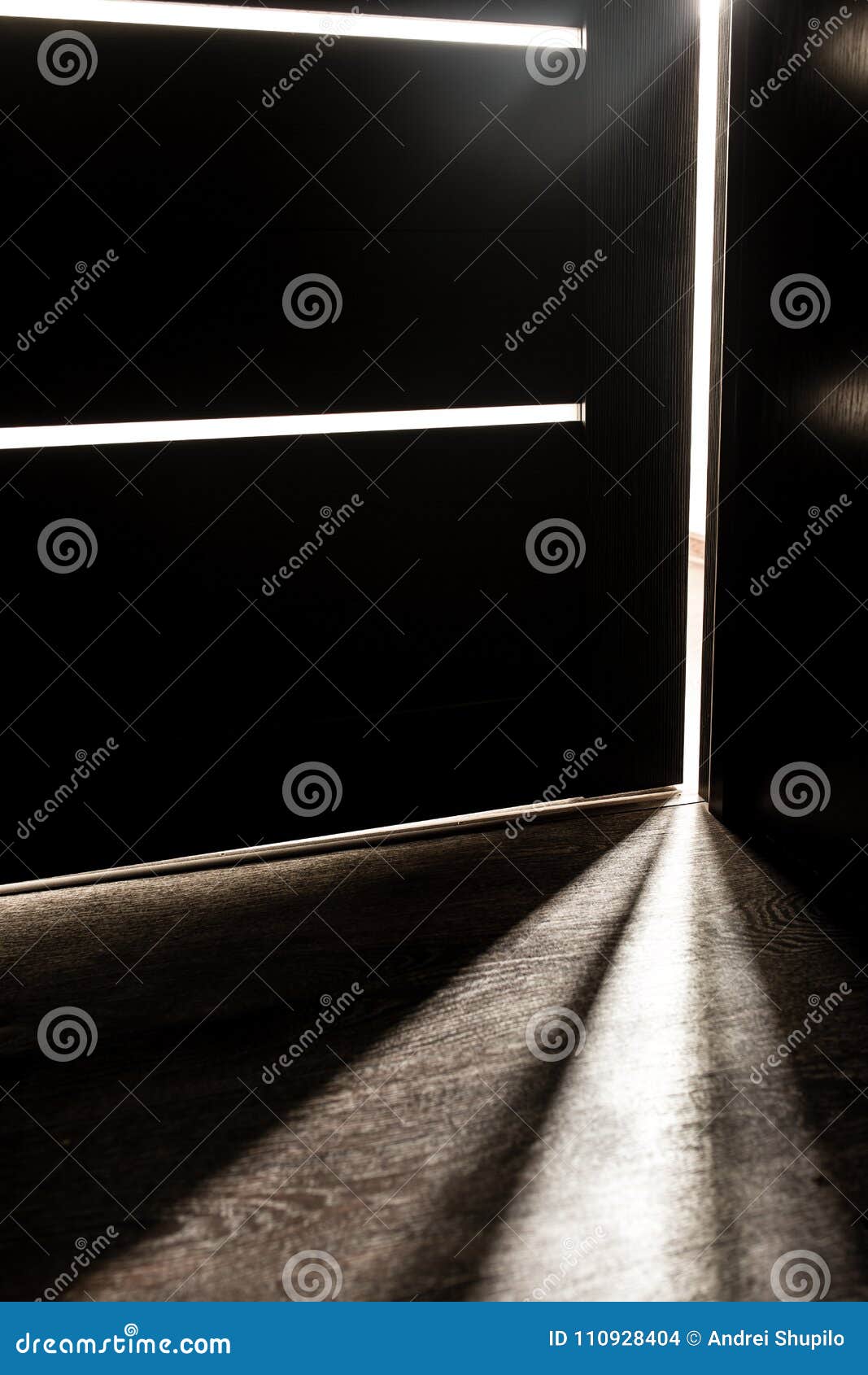 Rays of Light from the Door in a Dark Room Stock Photo - Image of light ...