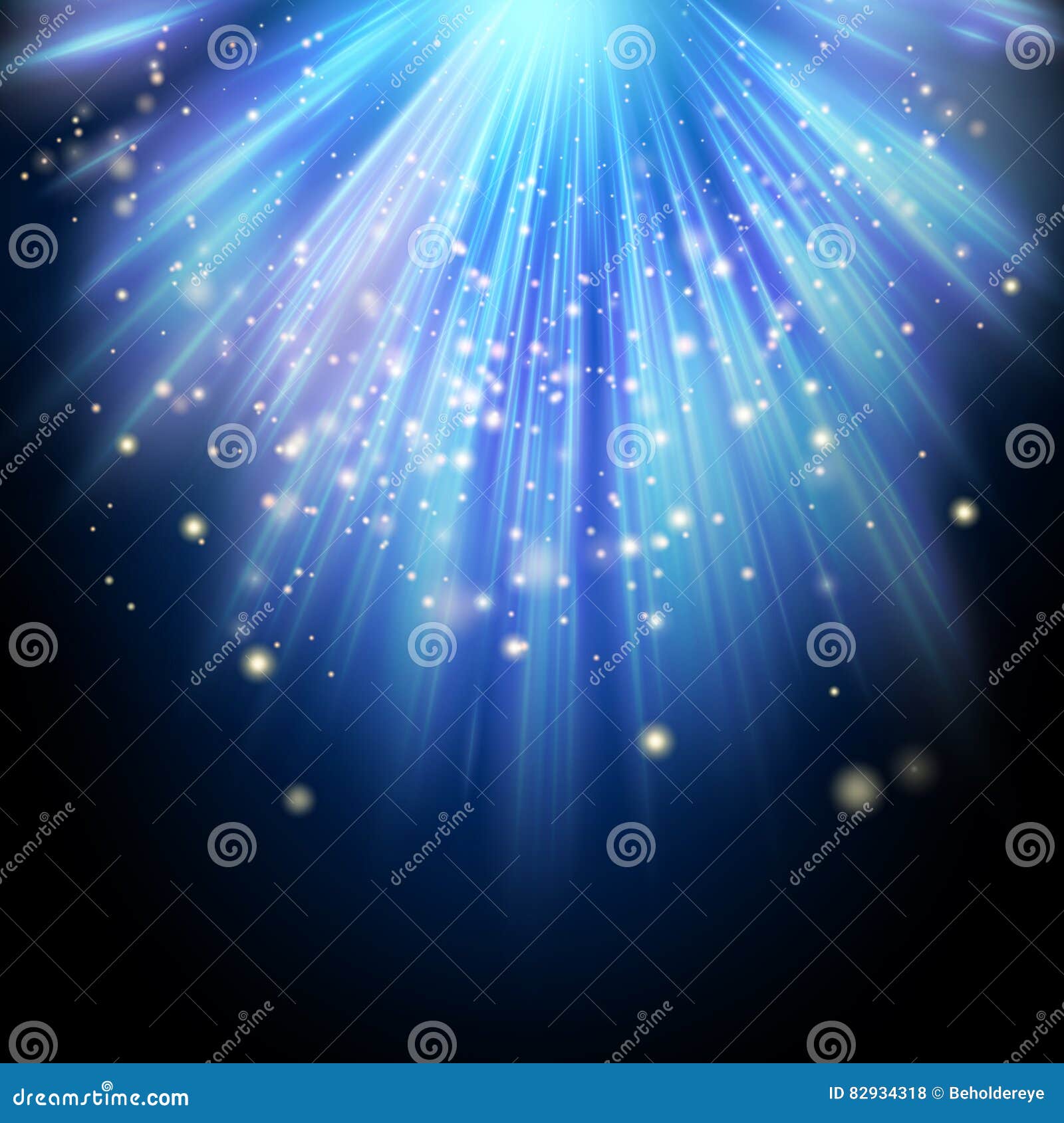 Rays of Light Flowing Down. EPS 10 Stock Vector - Illustration of ...