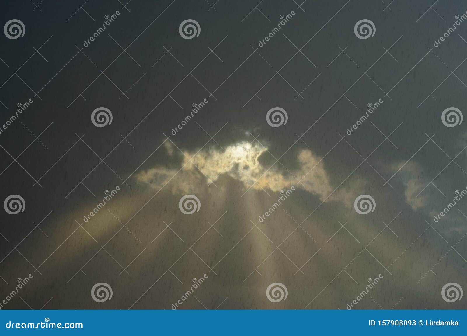 Rays of light in grey sky stock image. Image of gray - 157908093