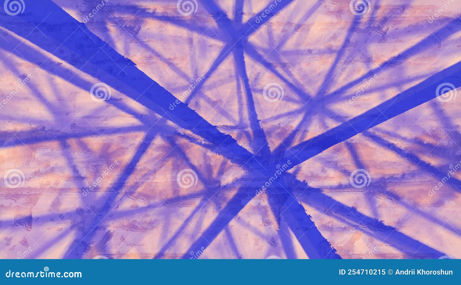 Rays of Light Pass through a Moving Geometric Pattern 3d Render Loop ...