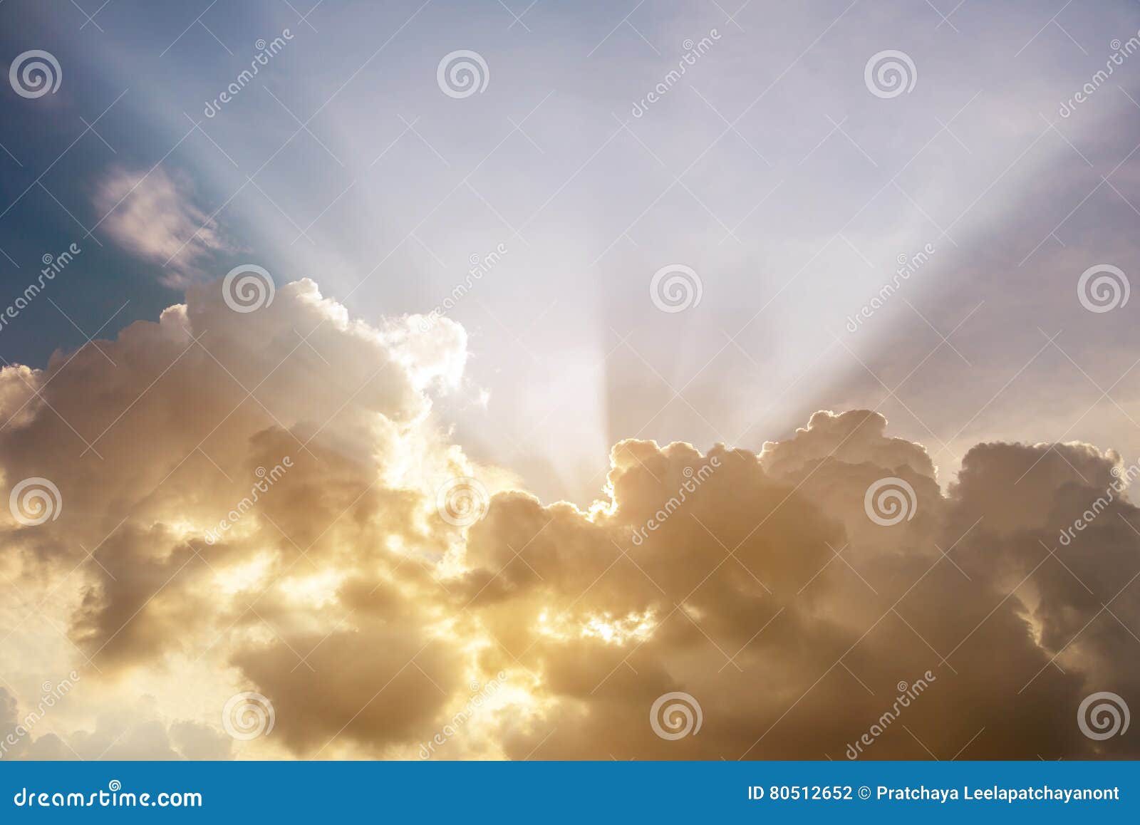 Rays of Light Shining through Clouds Stock Photo - Image of hole ...