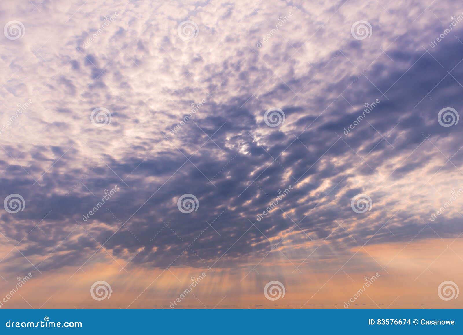 Rays of Light Shining Down from the Sky Cloud Stock Photo - Image of ...