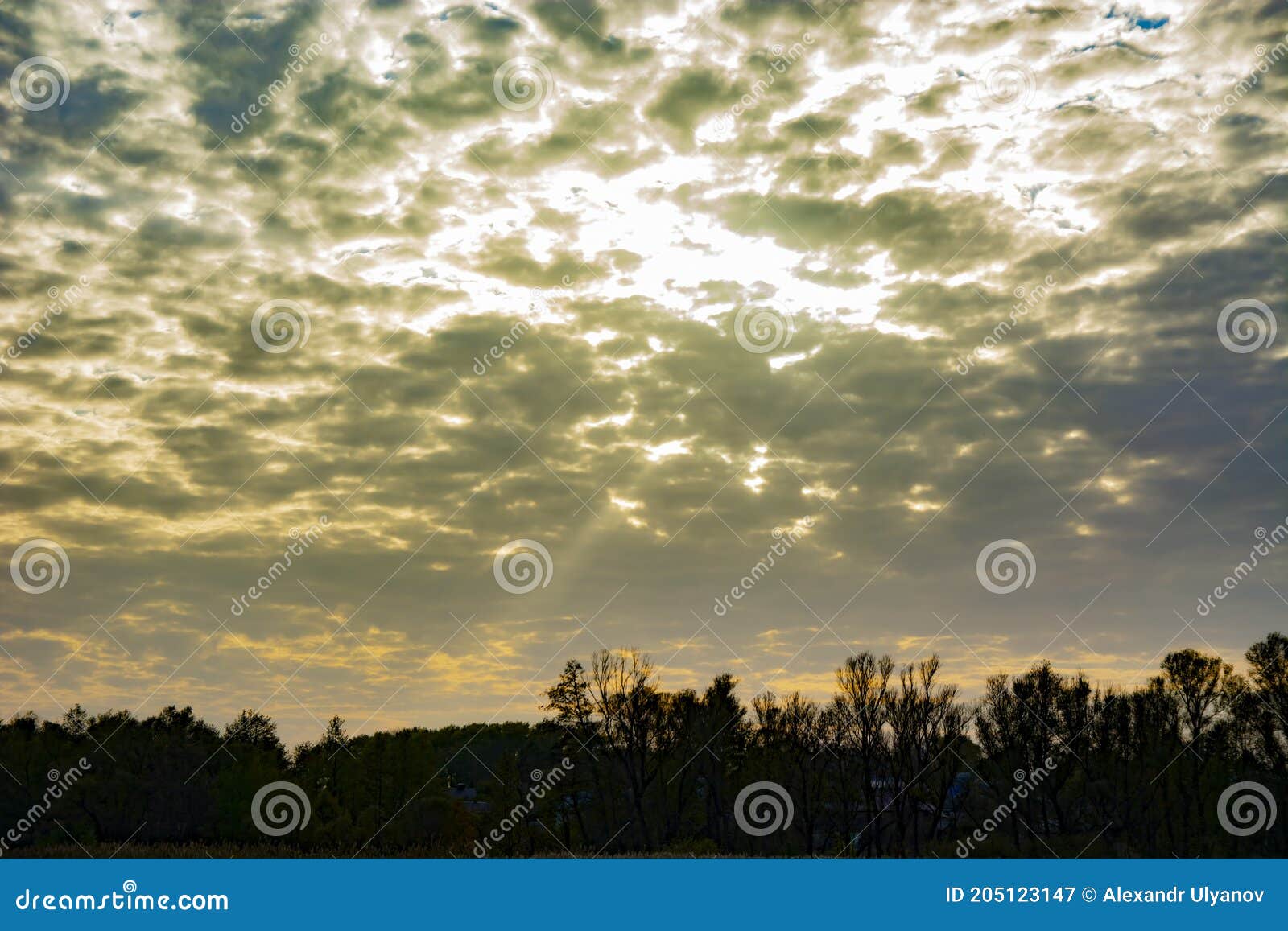 Rays of Light Shining Down at Sunset Stock Image - Image of high, dark ...