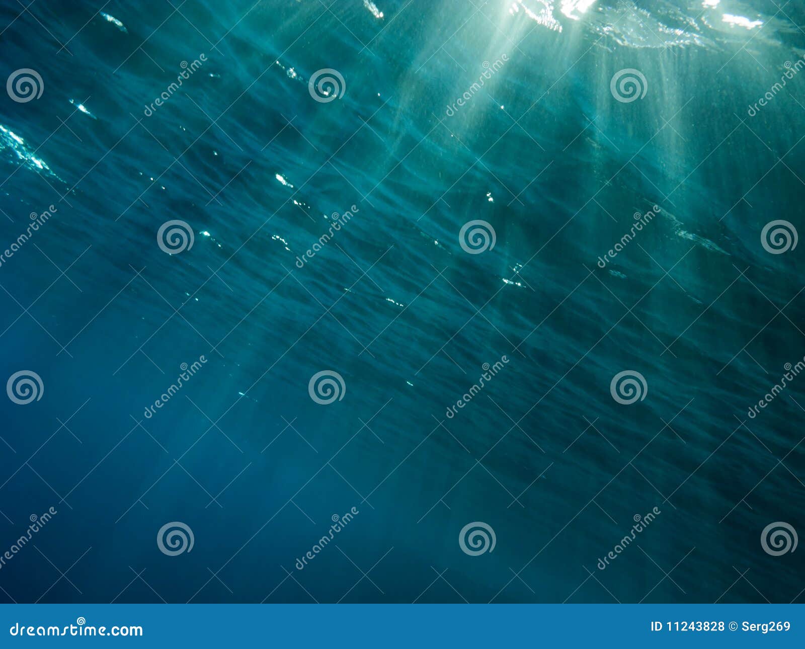 Rays of Light from the Surface To Depth Stock Photo - Image of surface ...
