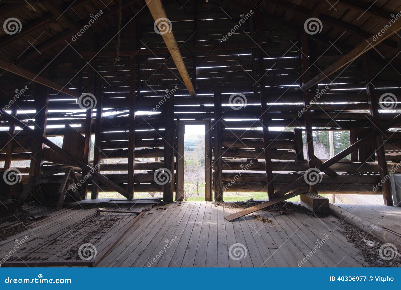 Rays of Light through the Timber Wall Stock Image - Image of floor ...