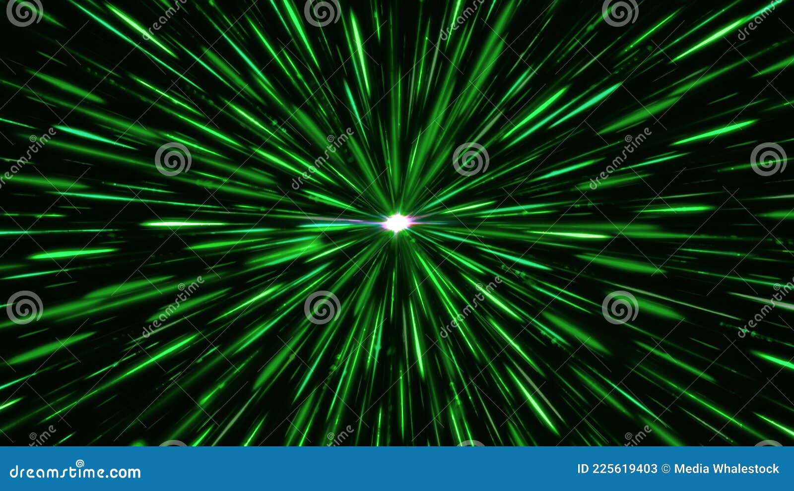 Rays Move To Central Point. Animation. Bright Dot in Center Absorbs ...