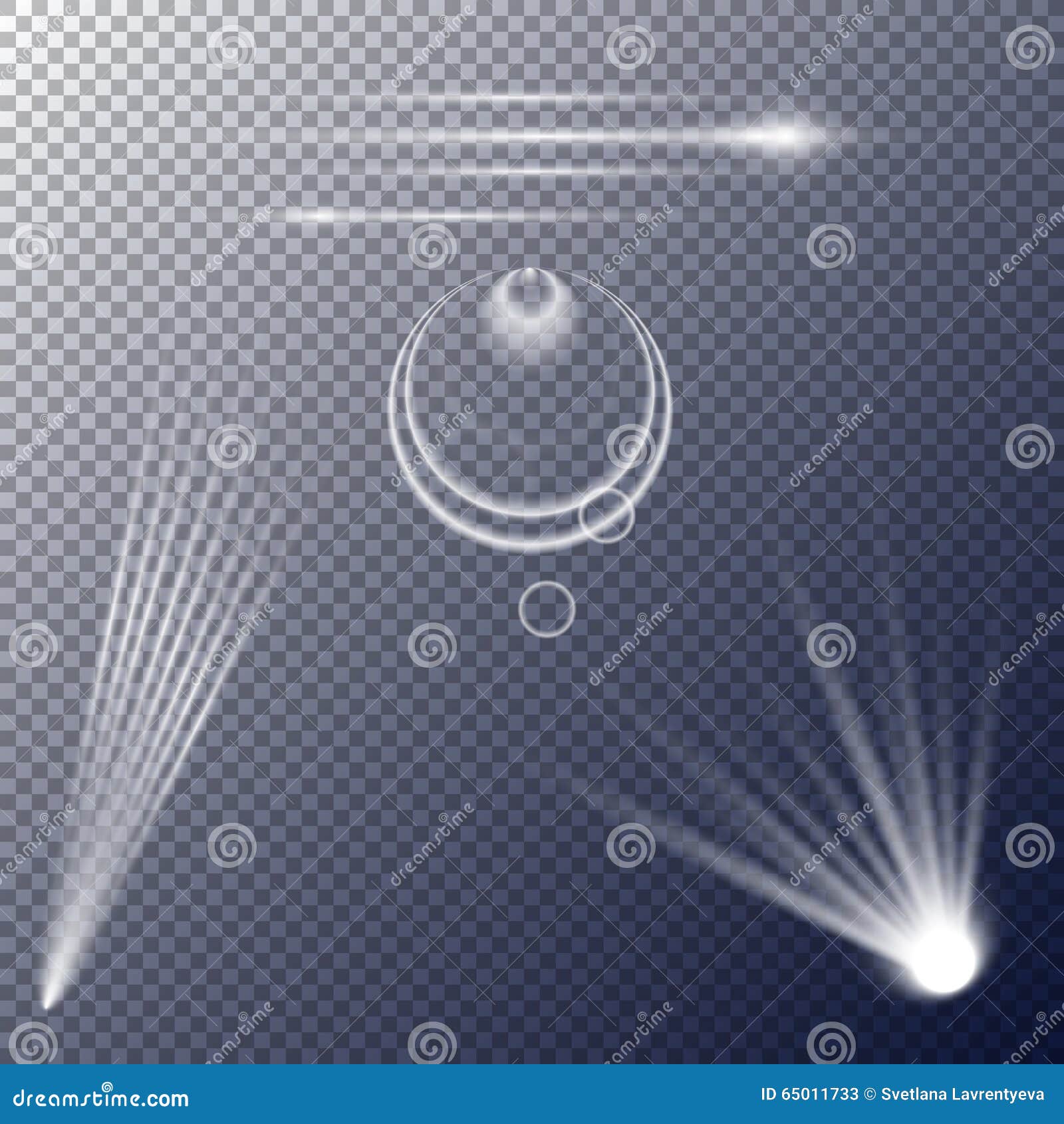 Rays on a Plaid Background. Transparent Patches of Light Stock Vector ...