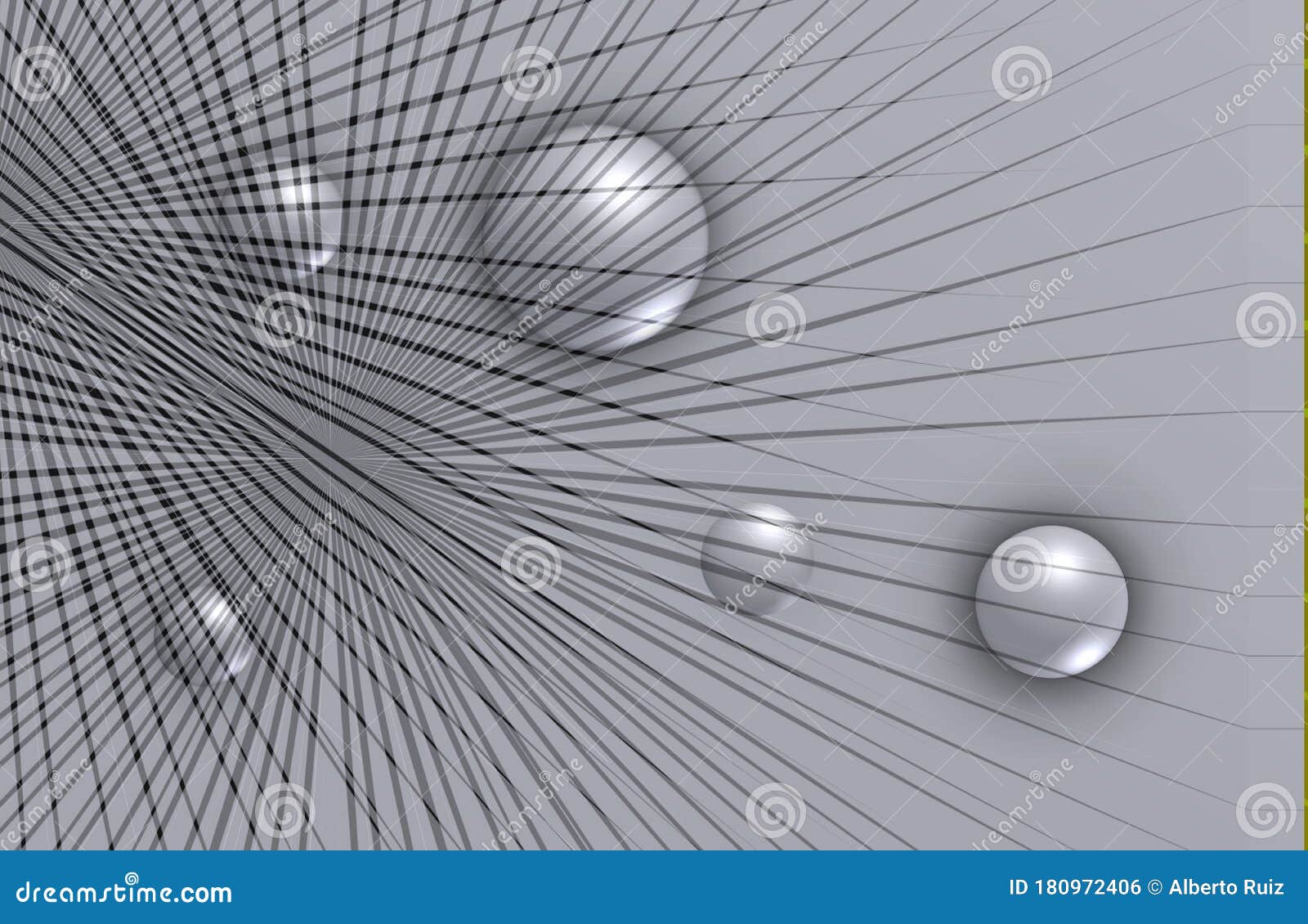 Rays with Shadows of Spheres Reliefs Stock Illustration - Illustration ...