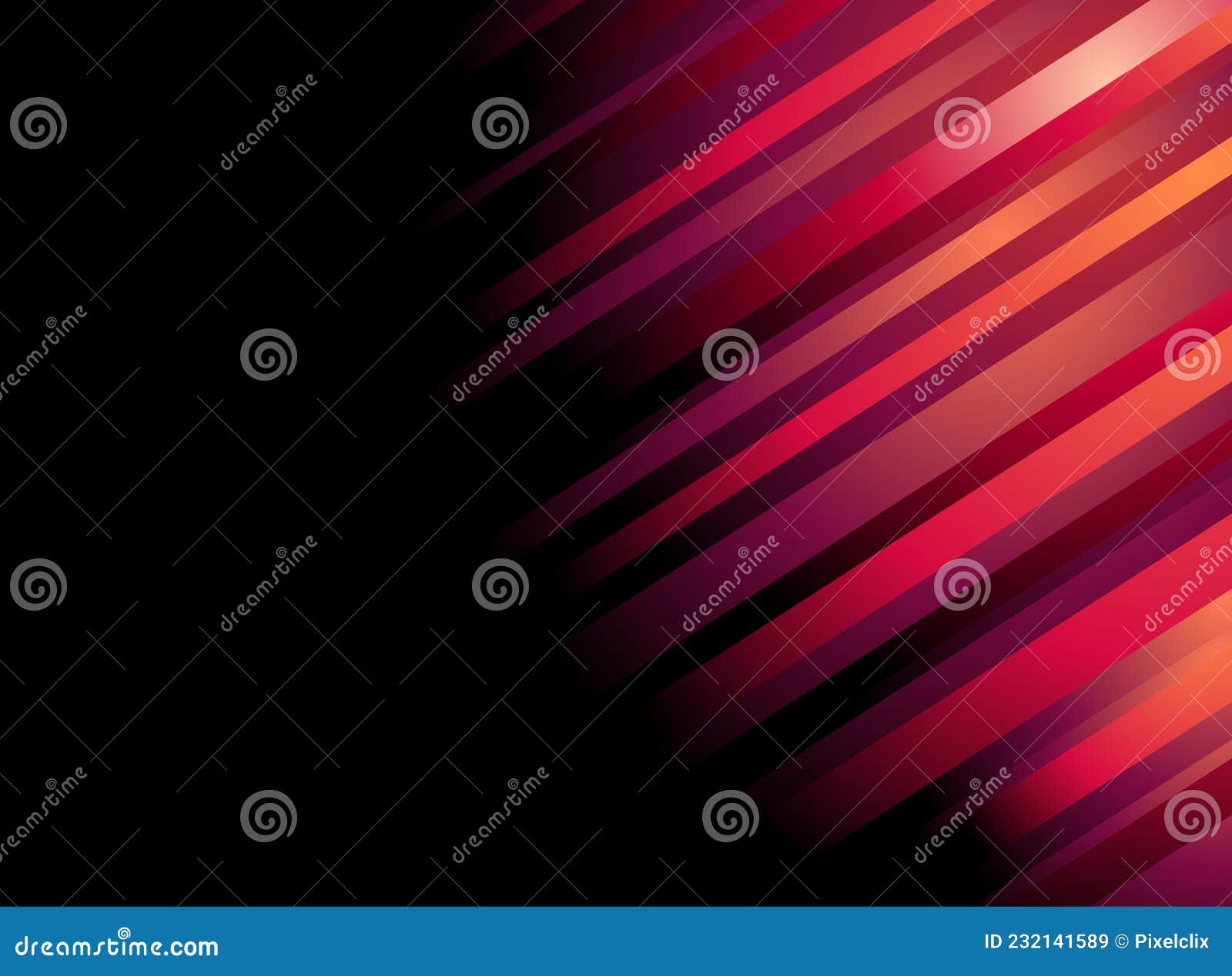 Rays of Red Blurry Lights Striking from a Side. Stock Illustration ...