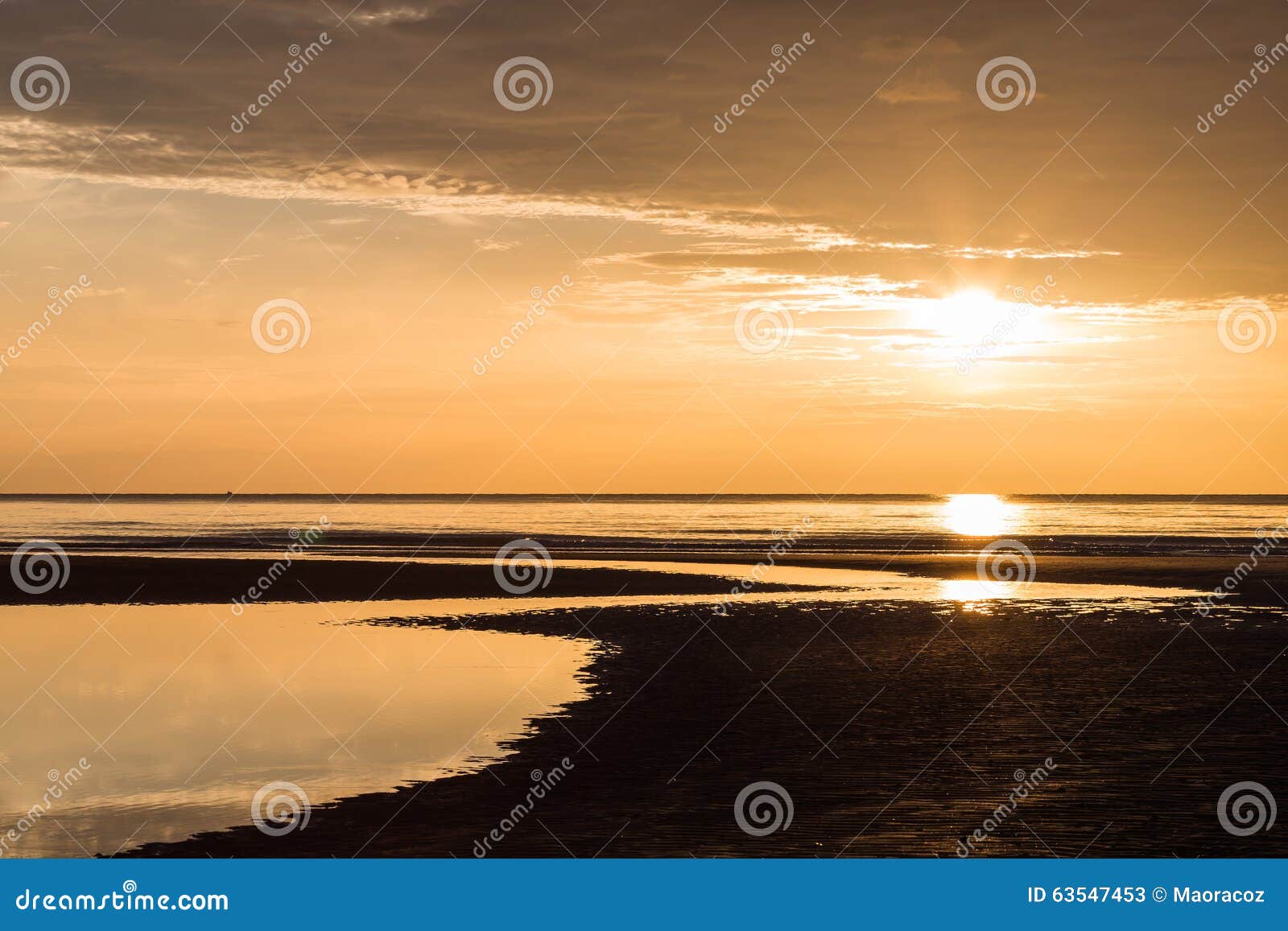 Rays of the Rising Sun Over the Ocean. Stock Image - Image of ocean ...