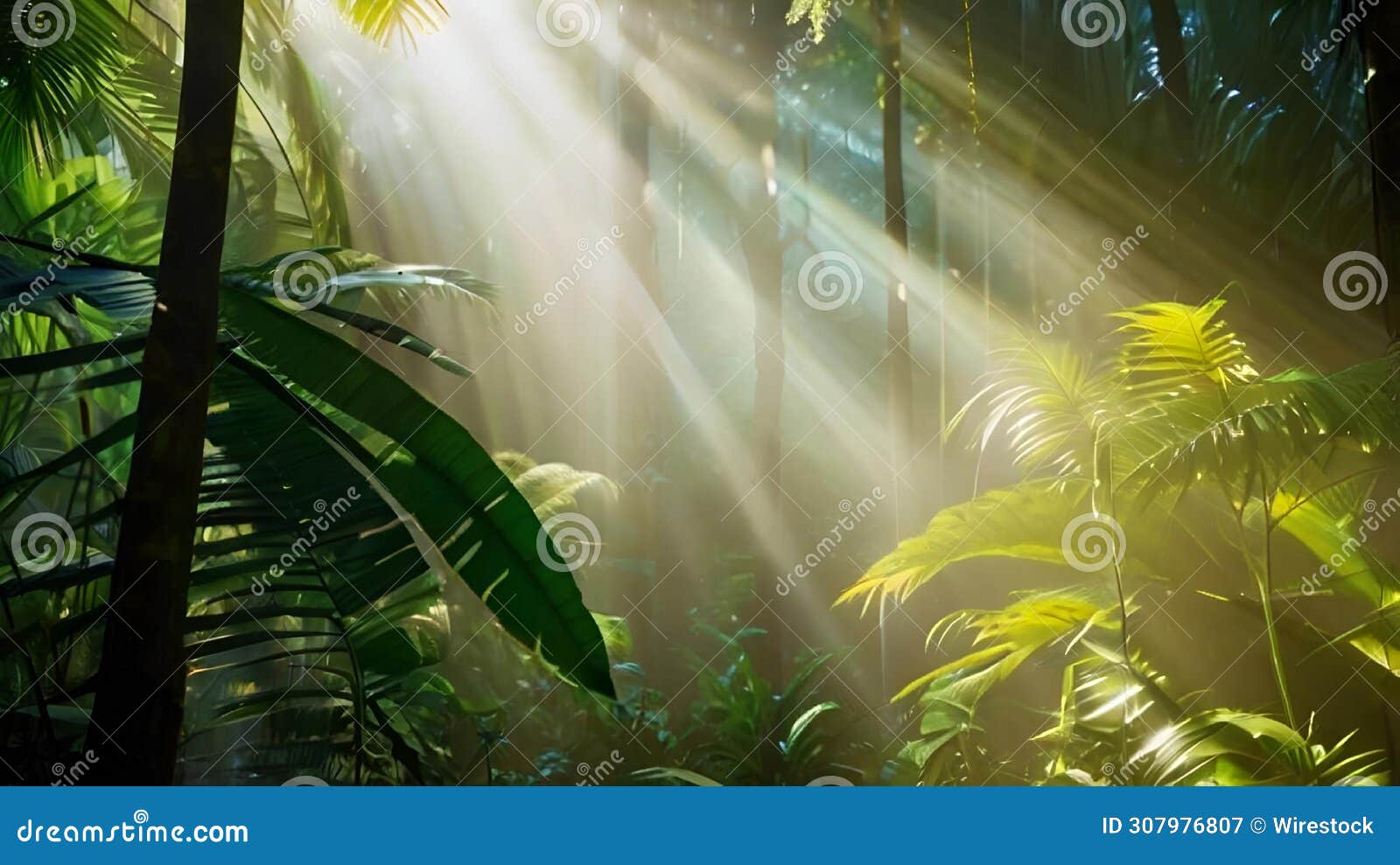 Rays are Shining through the Trees and Foliages in a Park Stock ...