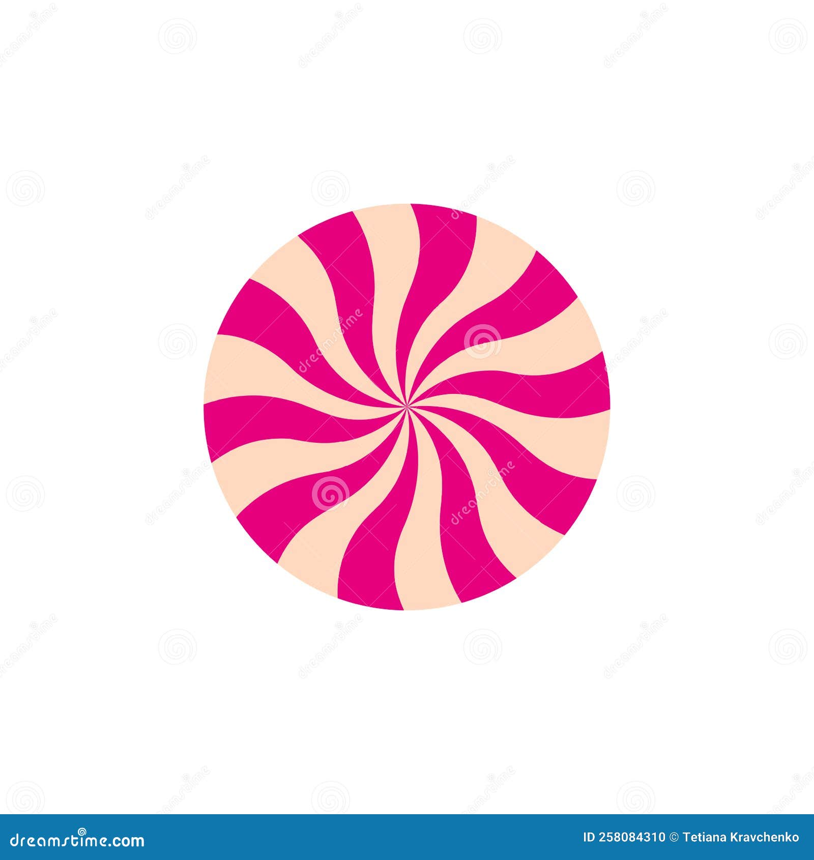 Rays Spiral Circle Candy. Geometric Shape. Vector Illustration. Stock ...