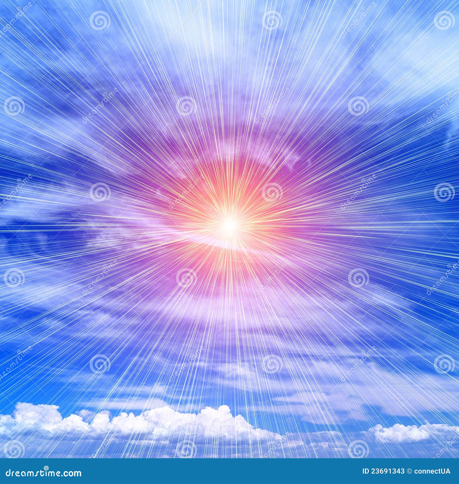 Rays of the Sun on the Blue Sky Stock Image - Image of abstract ...