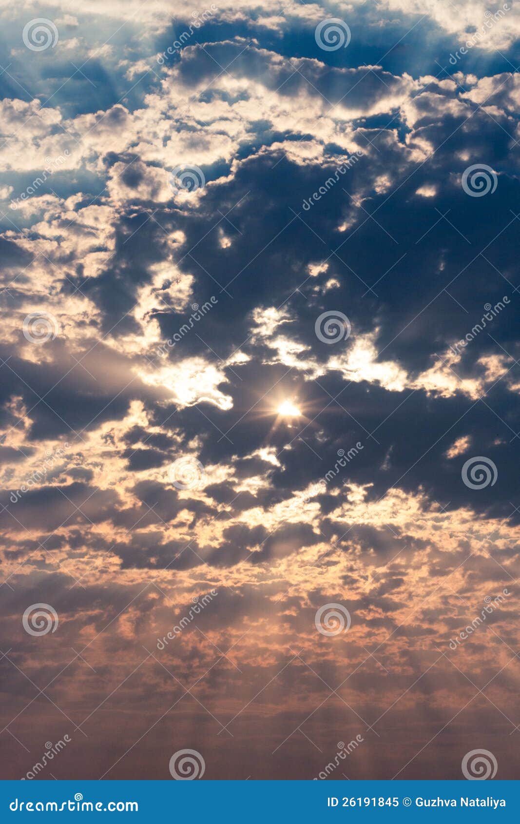 Rays of the Sun on Blue Sky Stock Image - Image of nature, rays: 26191845