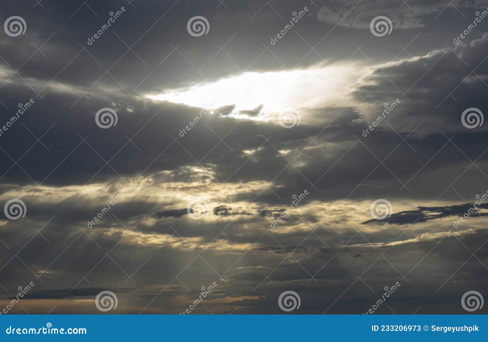 The Rays of the Sun Break through the Clouds Stock Image - Image of ...
