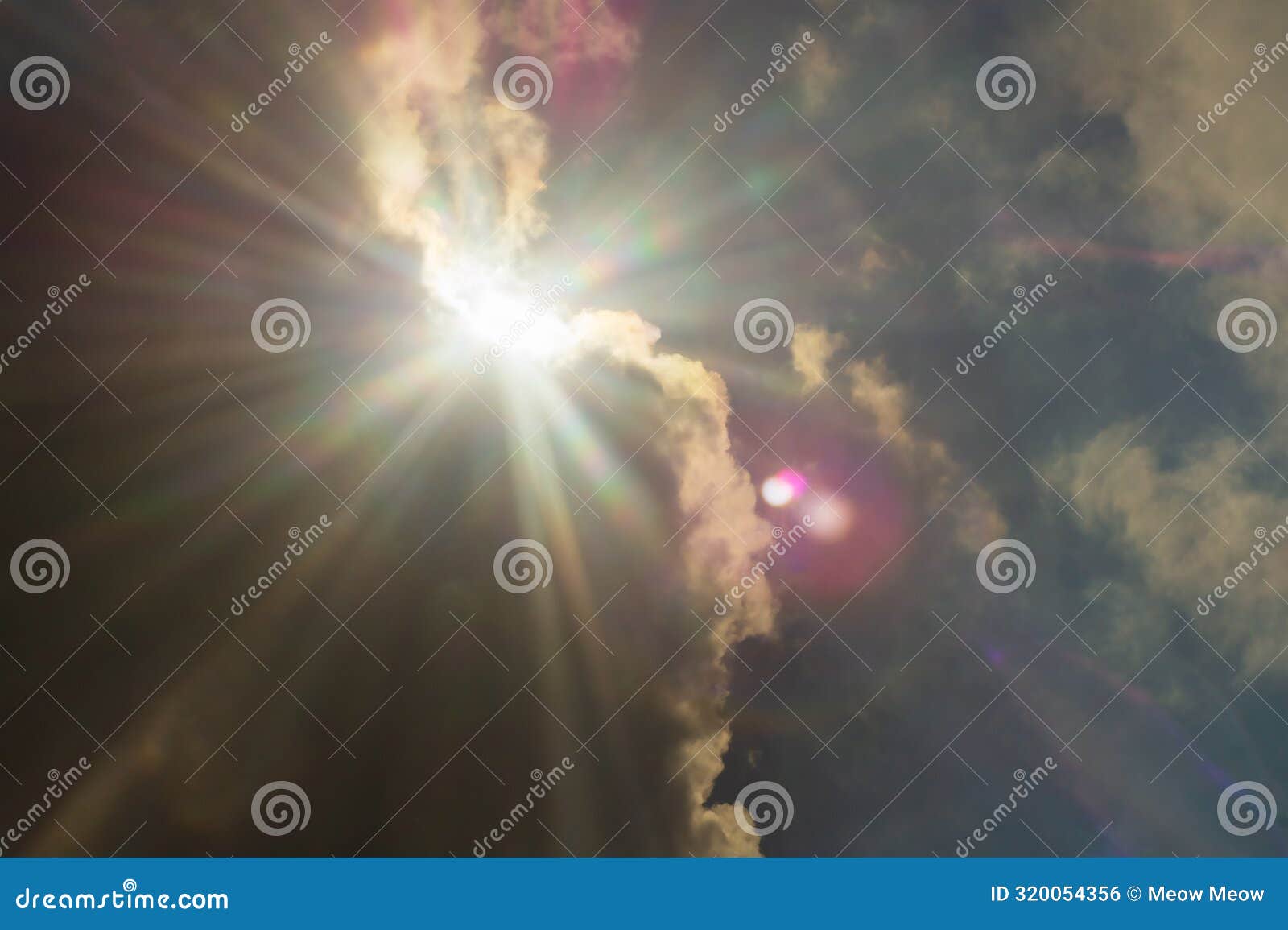 The Rays of the Sun Break through from the Edge of a Huge Dark Cloud ...