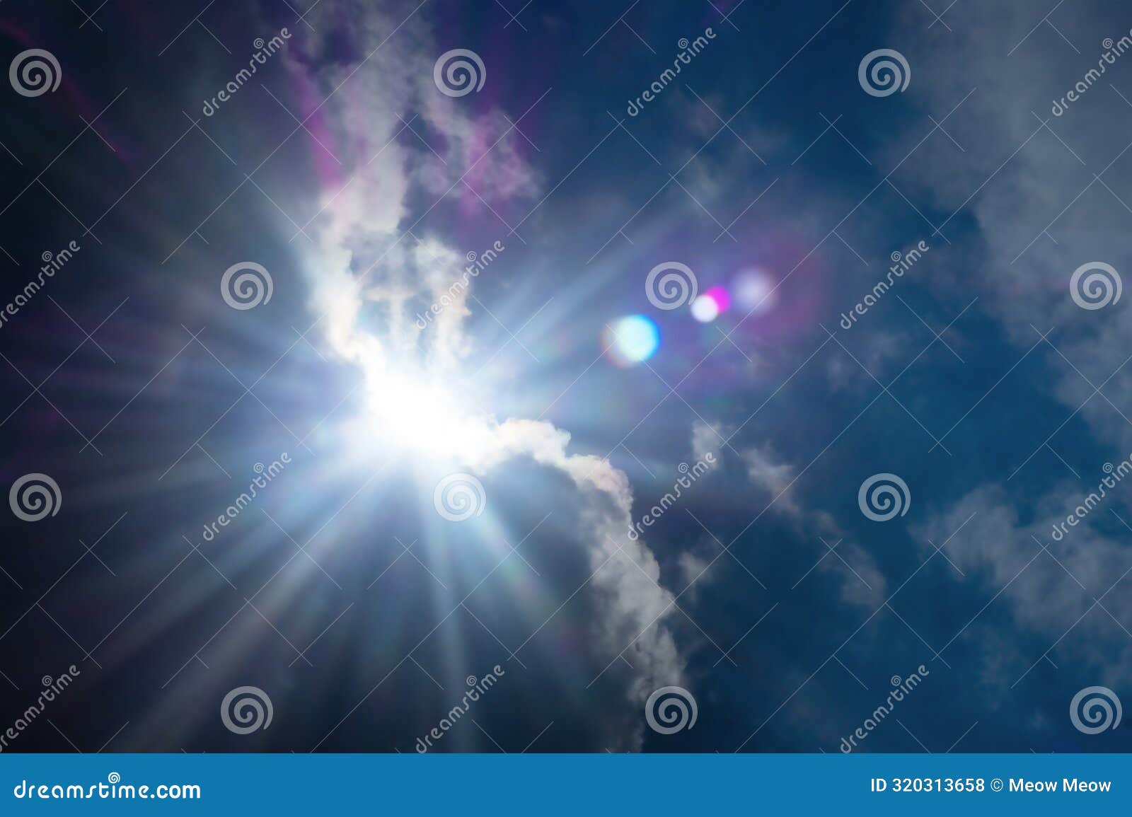 The Rays of the Sun Break through from the Edge of a Huge Dark Cloud ...