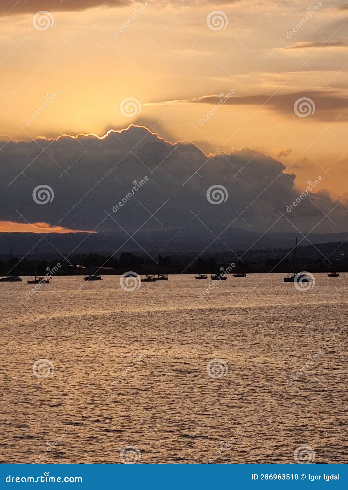 The Rays of the Sun Break Out from Behind a Threatening Cloud and ...