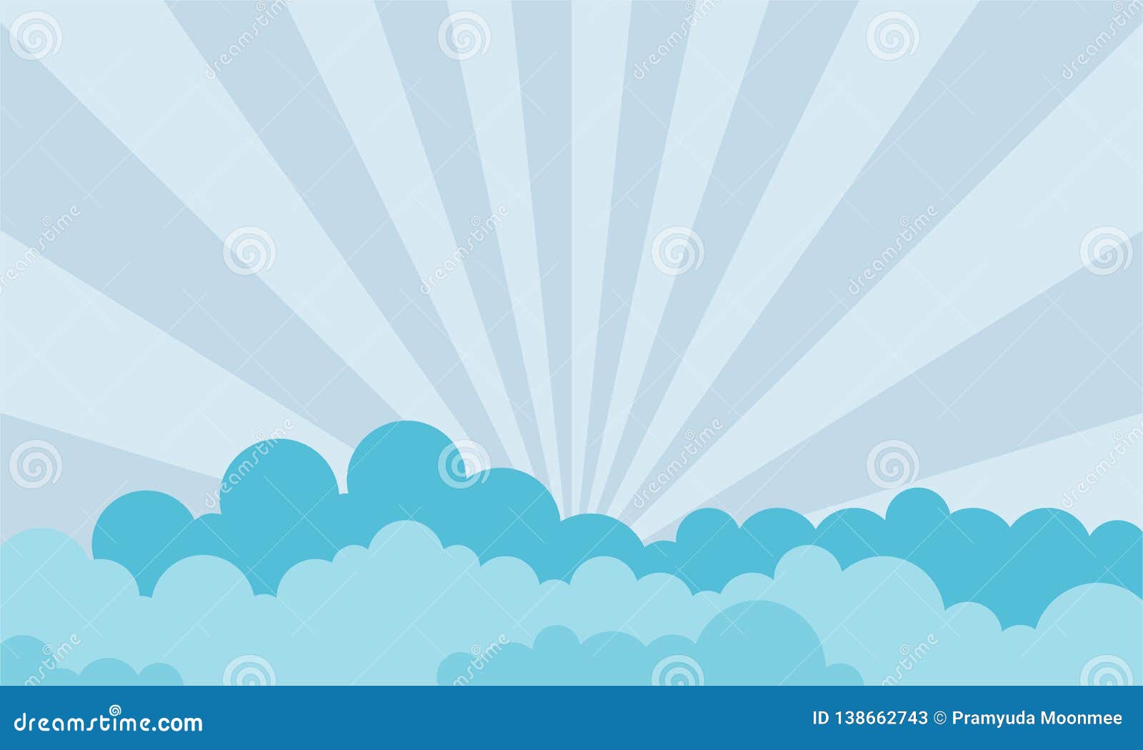 Rays of the Sun Breaking through Clouds - Vector Stock Vector ...