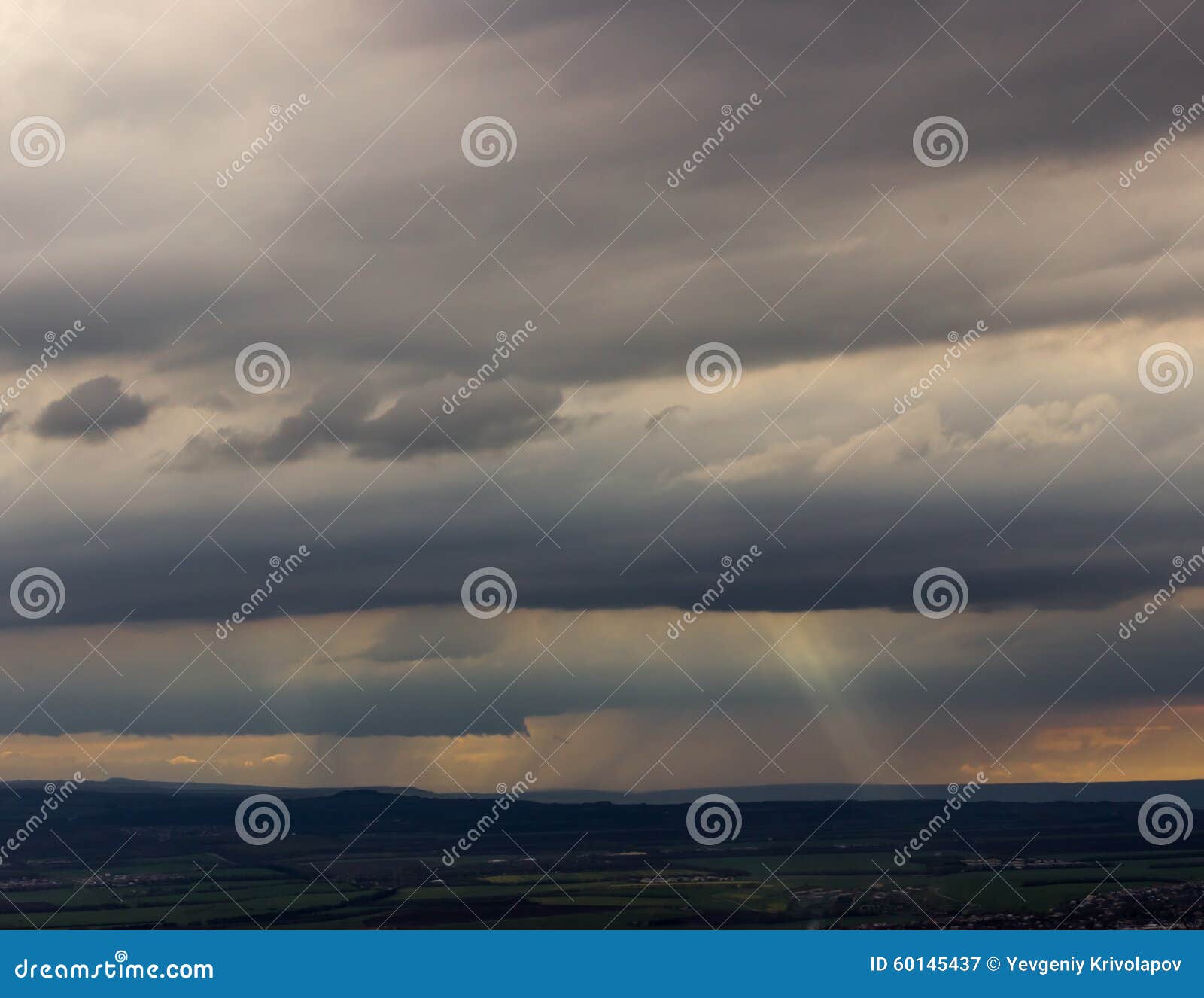 Rays of the Sun Broke through the Storm Clouds Stock Image - Image of ...