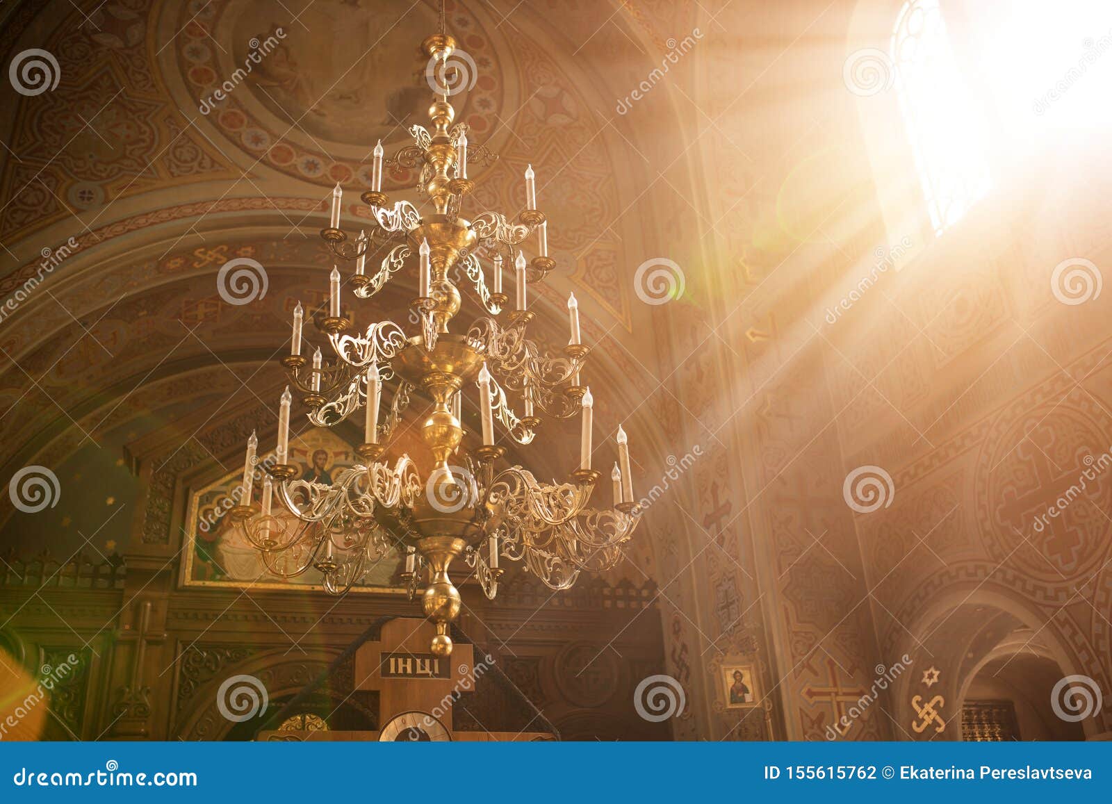 Rays of the Sun Light in the Temple Window Stock Photo - Image of ...