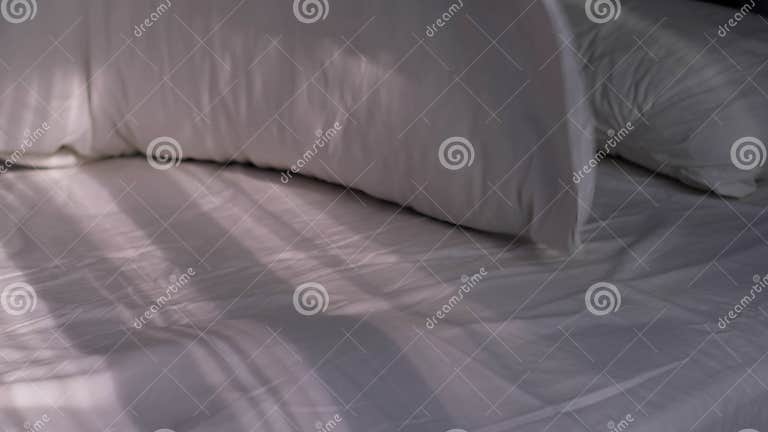 Rays Sun Make Their Way through the Curtains of the Window. Reflection ...