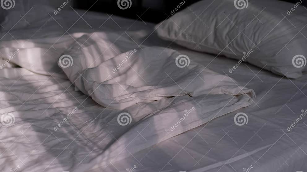 Rays Sun Make Their Way through the Curtains of the Window. Reflection ...