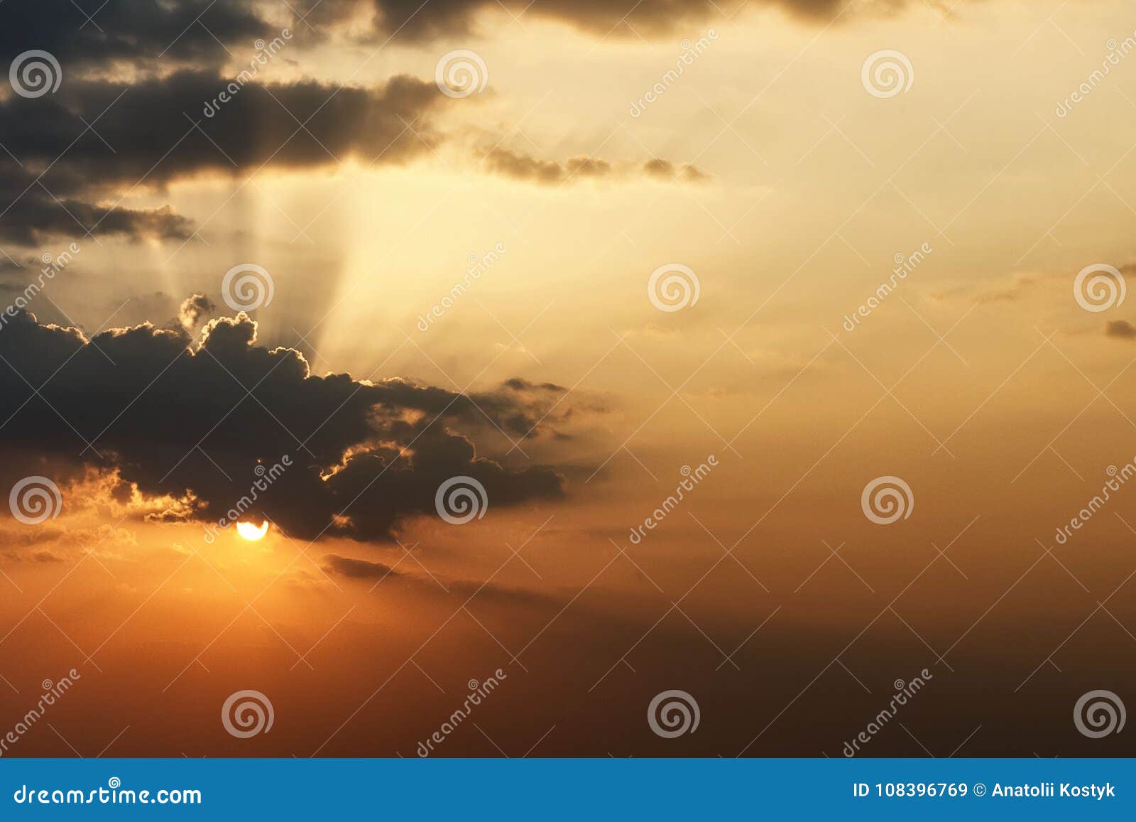 The rays of the sun stock image. Image of sunset, beautiful - 108396769