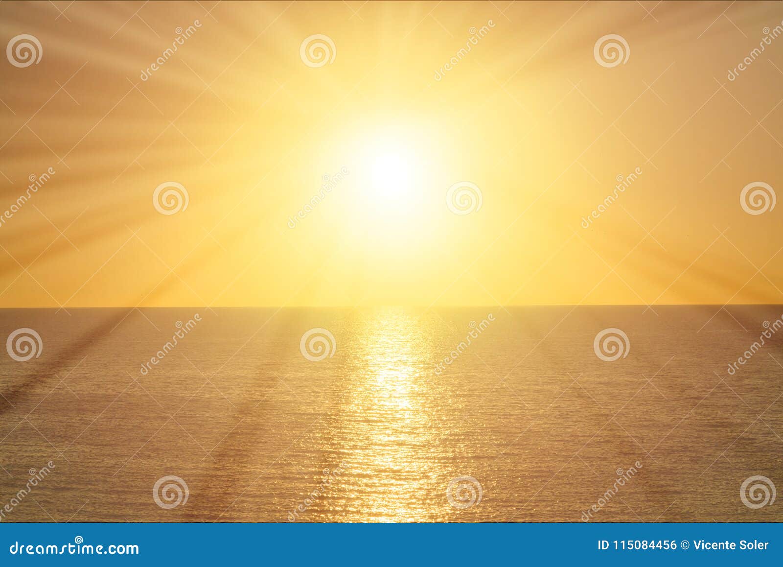 Rays of the Sun at Sunrise Over the Sea Stock Photo - Image of sunset ...