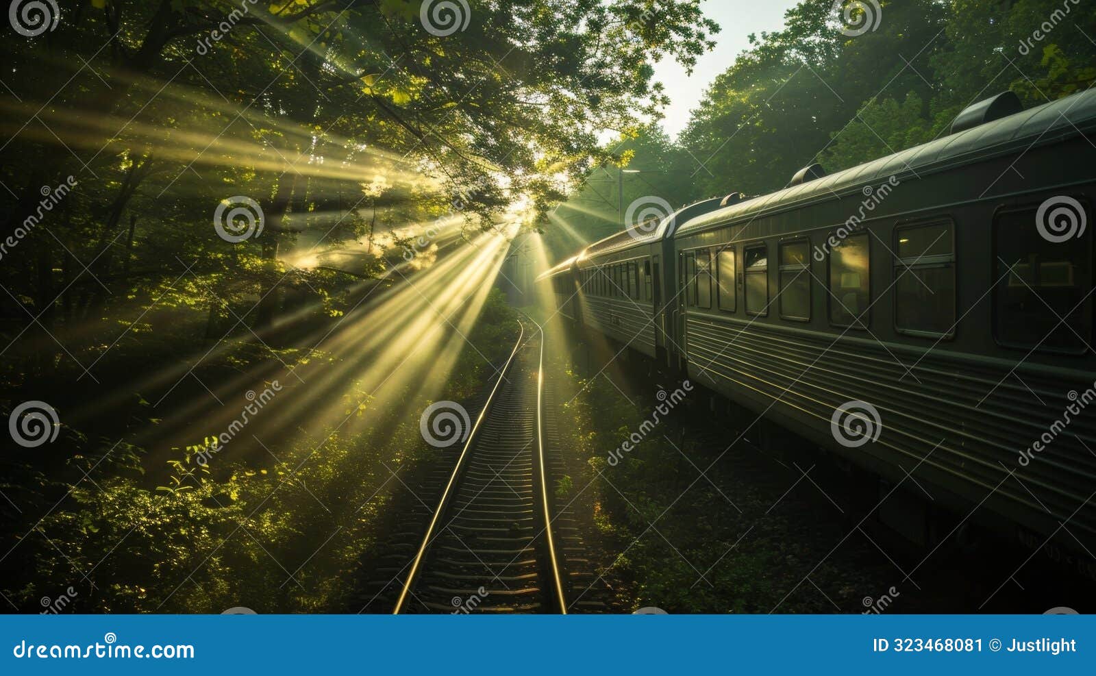 Rays of Sunlight Filter through the Trees Creating a Dappled Effect on ...