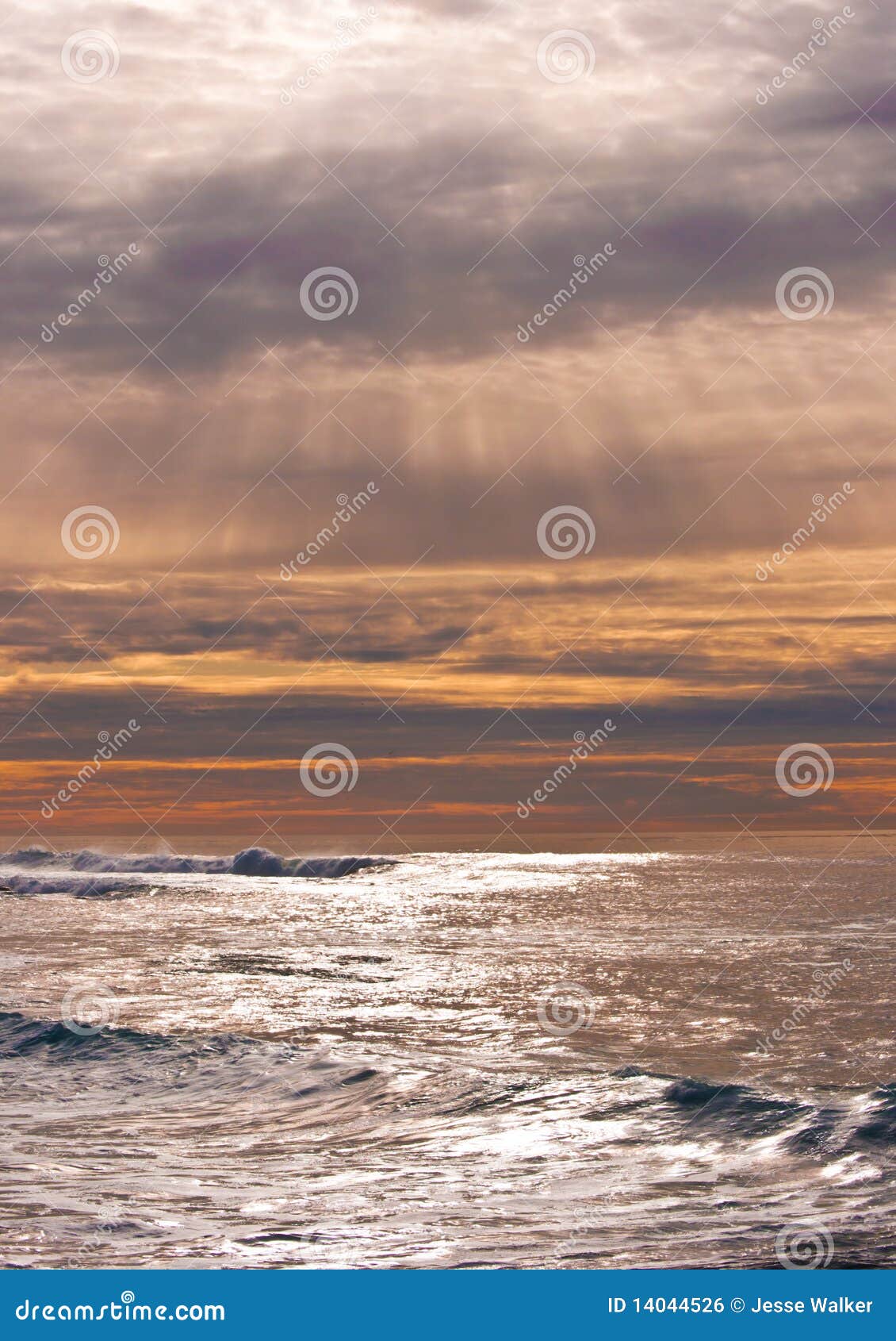 Rays of Sunlight Over Ocean Waves Stock Photo - Image of atmosphere ...