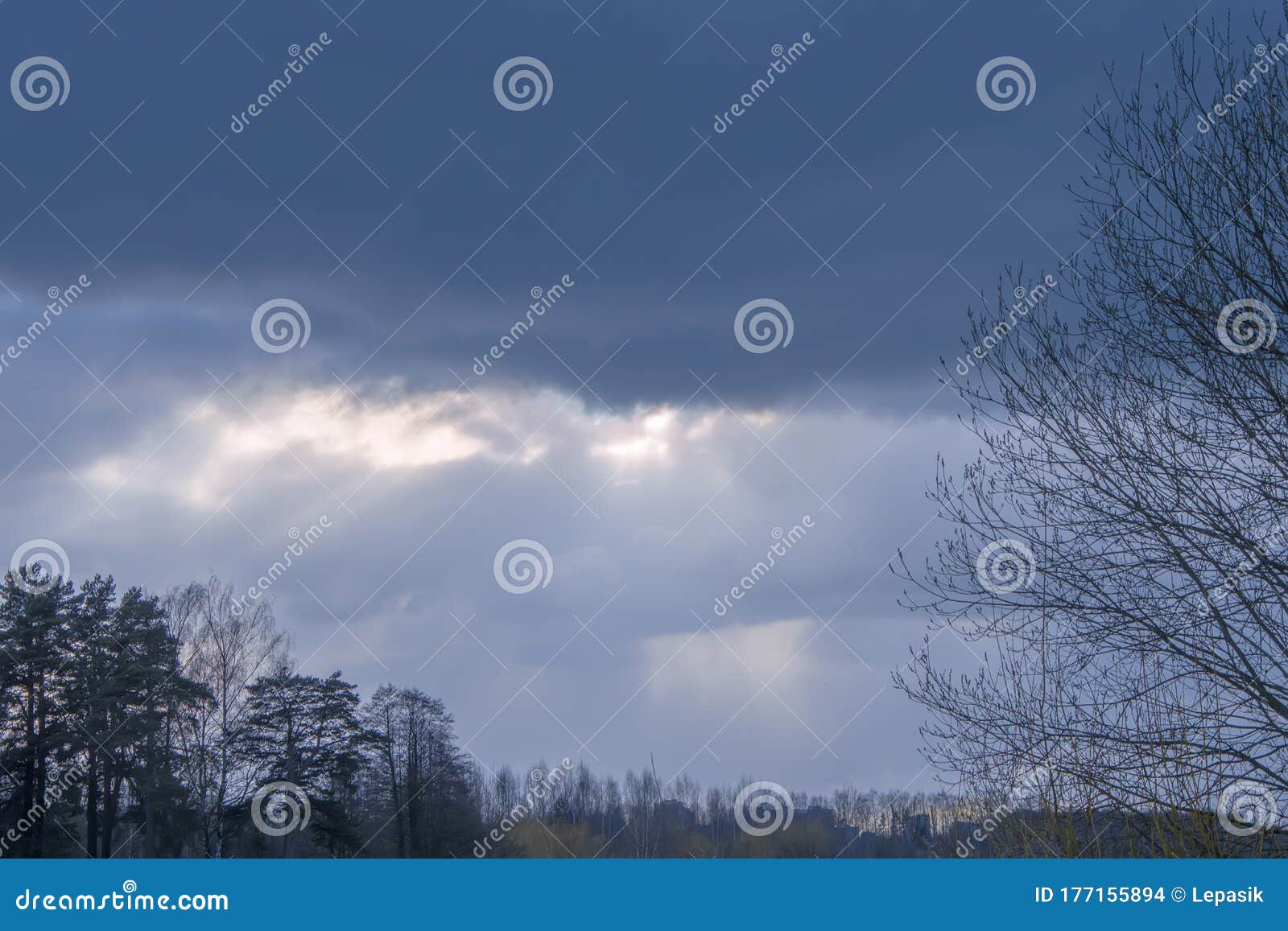 Rays of Sunlight that Pass through Gaps in the Clouds and Form Visible ...