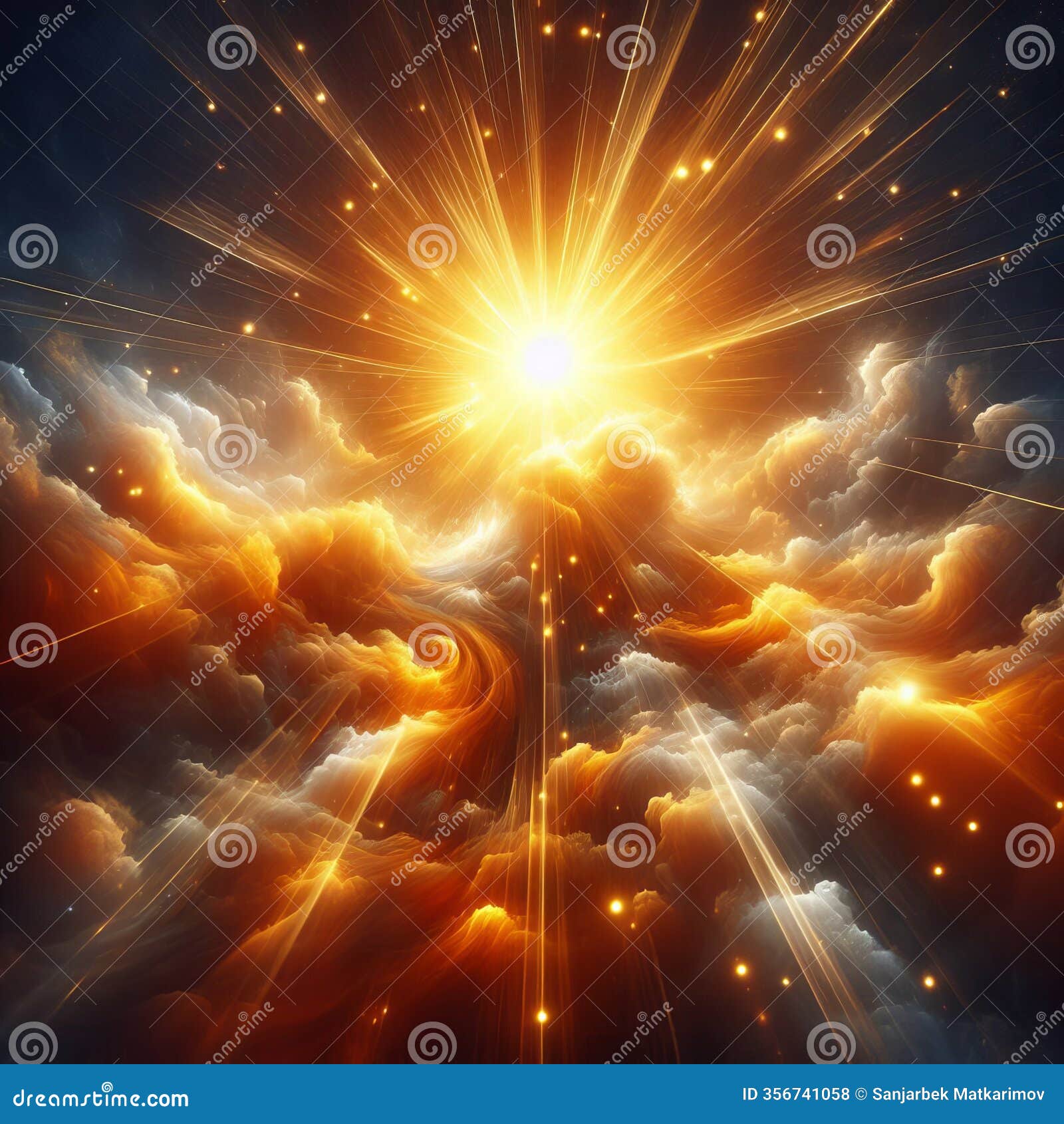 Rays of Sunshine Abstract Rays of Light Spreading Out Showing Wa Stock ...