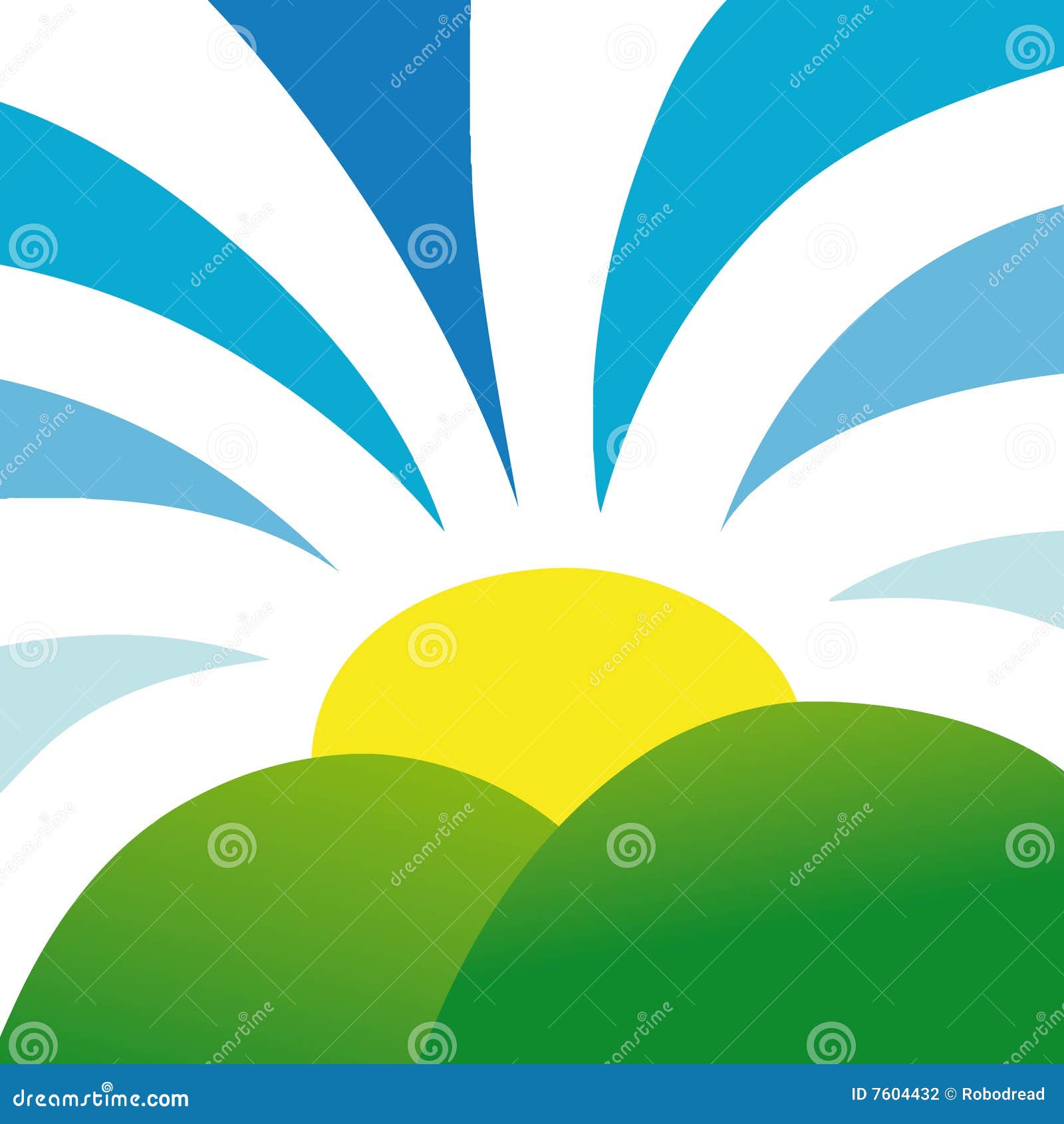 Rays of sunshine (vector) stock vector. Illustration of curved - 7604432