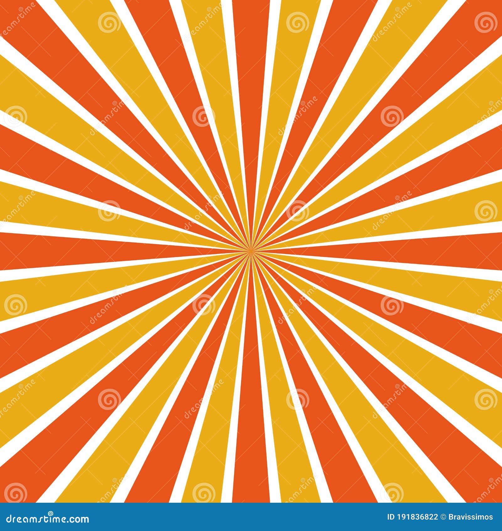 Rays Vector Yellow Beams Element. Sunburst Shape. Radiating Radial ...