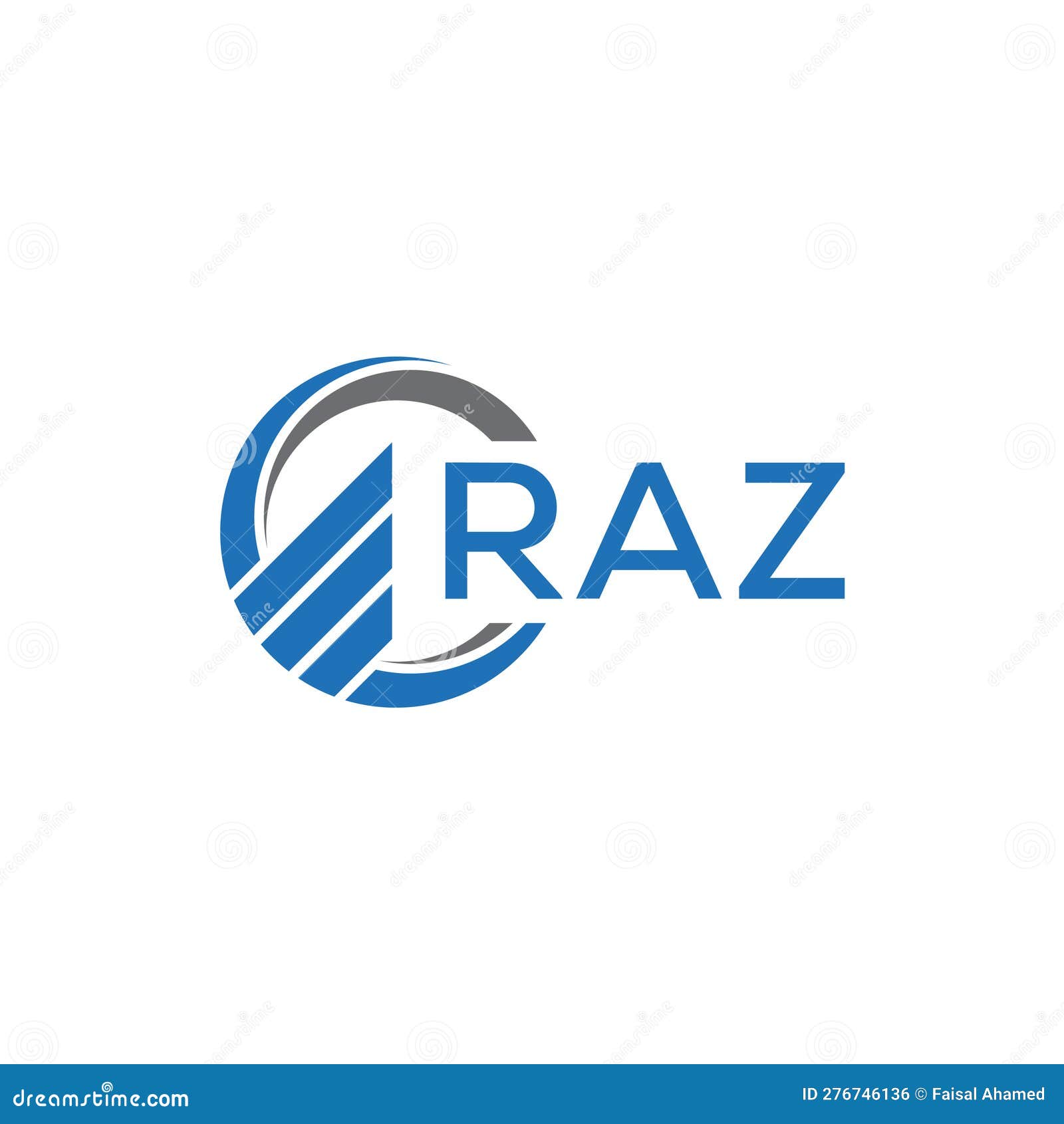 RAZ Abstract Technology Logo Design on White Background. RAZ Creative ...