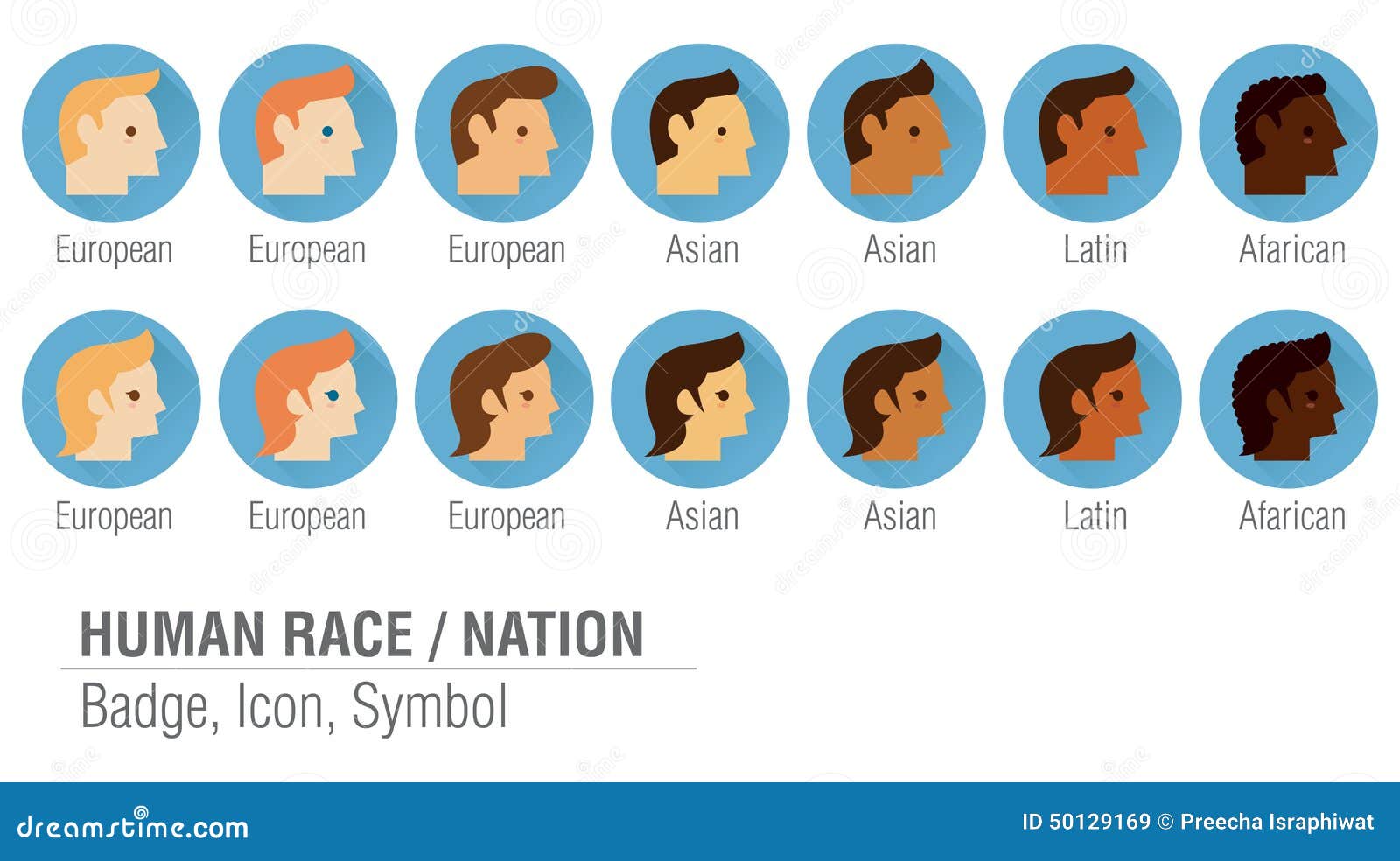 Raza humana ilustración del vector. Ilustración de gente - 50129169
