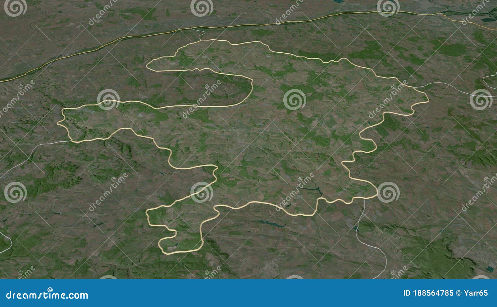 Razgrad, Bulgaria - Outlined. Satellite Stock Illustration ...