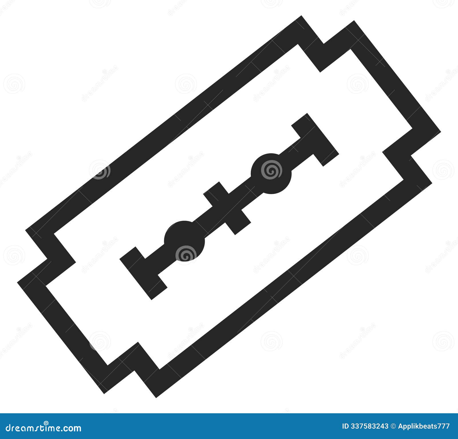 Razor Black Icon. Cutting Blade with Sharp Edge Stock Illustration ...