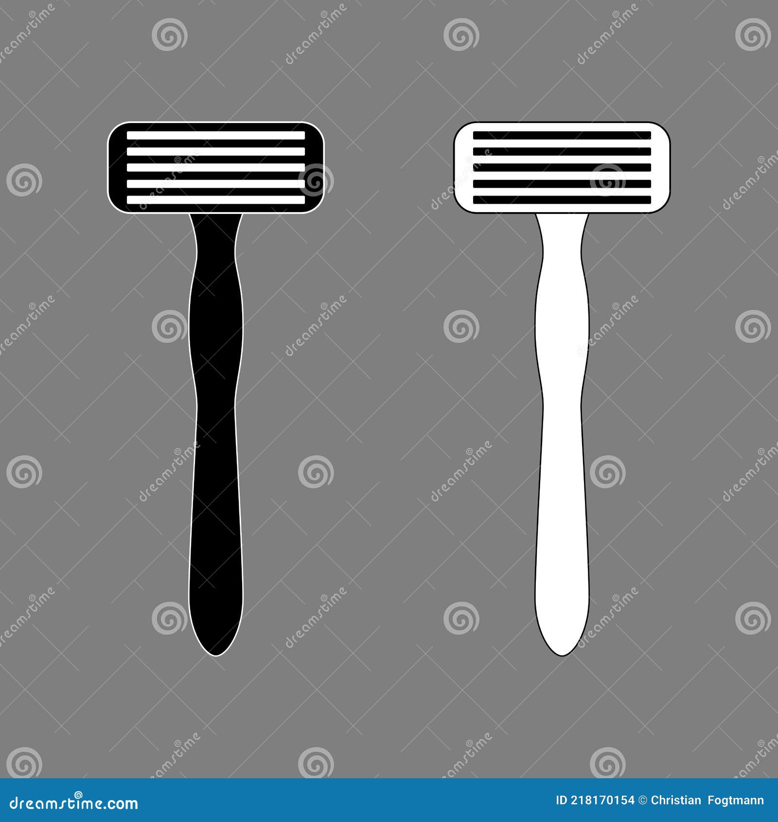 Razor Black White Outline Icon Stock Vector - Illustration of ...