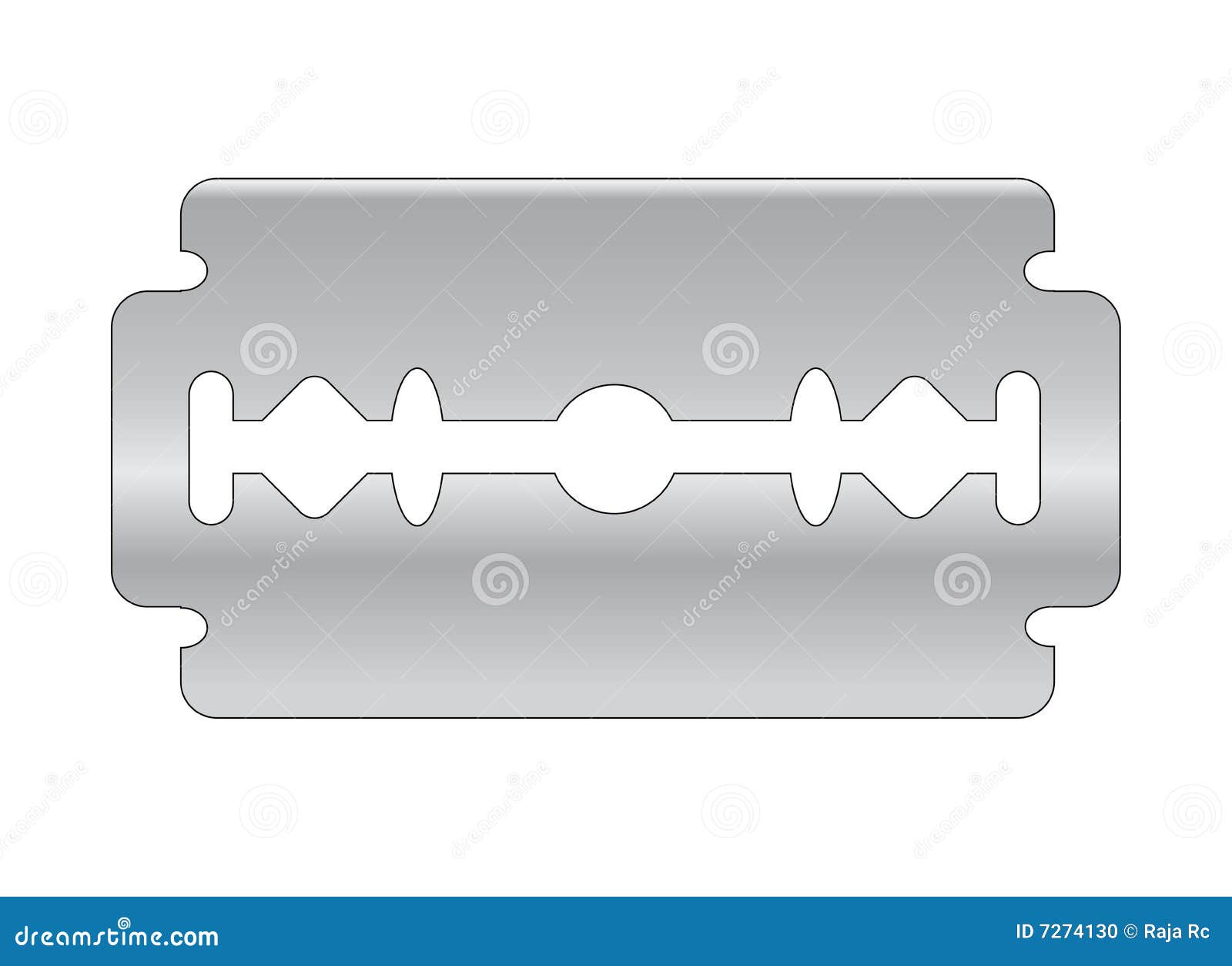 Razor Blade Outline Design Isolated On White Background Cartoon Vector ...