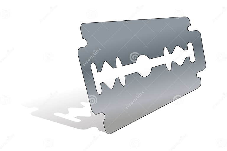 Razor blade stock vector. Illustration of cutting, metal - 7274133